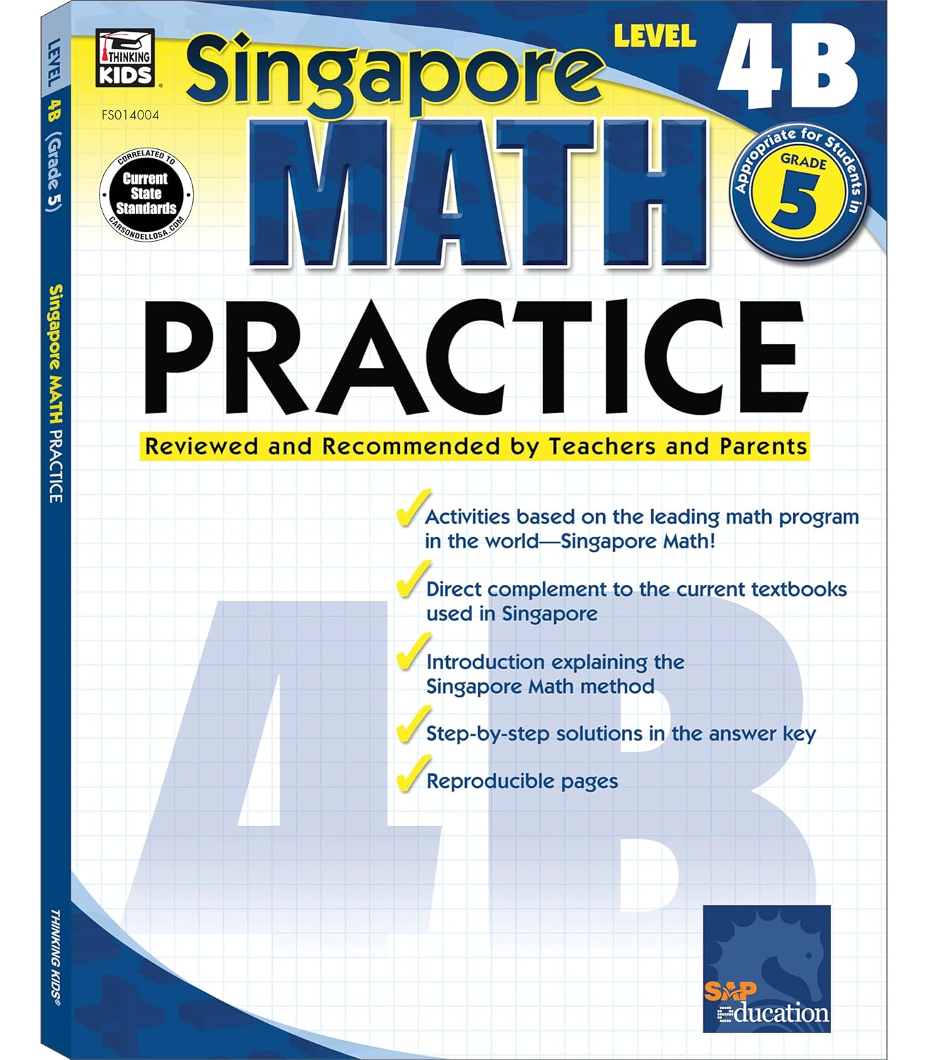 Singapore Math – Level 4B Math Practice Workbook for 5th Grade ...