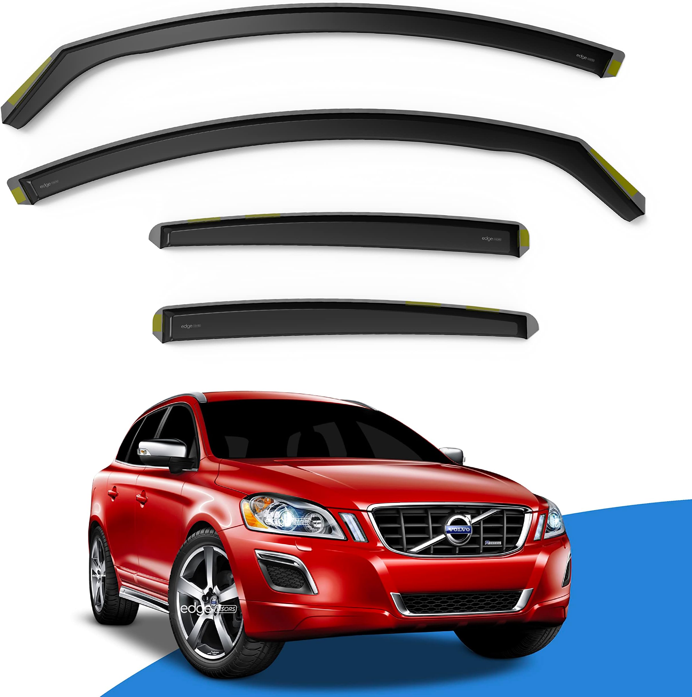 EdgeVisors Wind Deflectors | Fits: Volvo XC60 MK1 (2008-2017) 5 Door ...