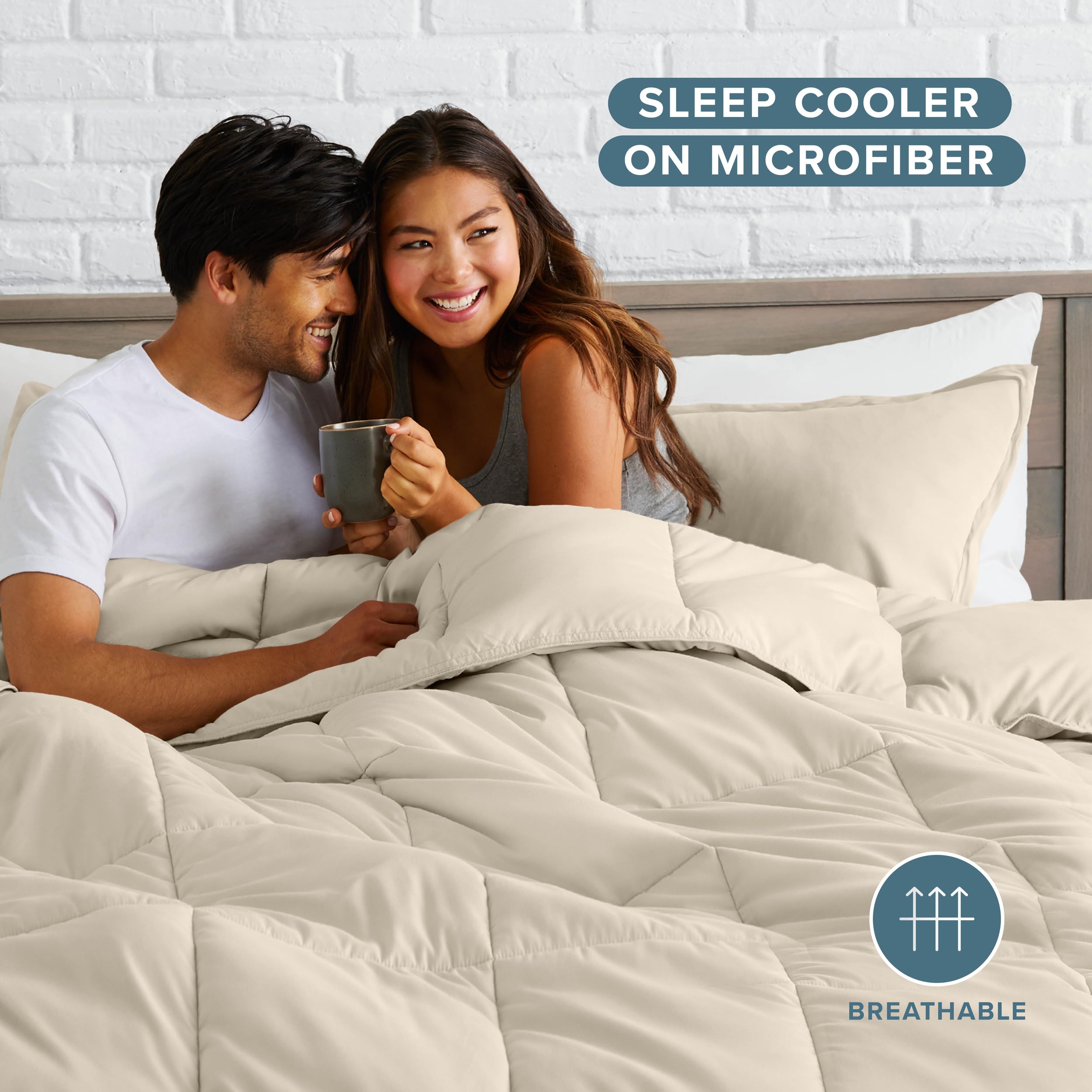 Snapklik.com : Bare Home Comforter Set - Oversized Queen Size - Ultra ...