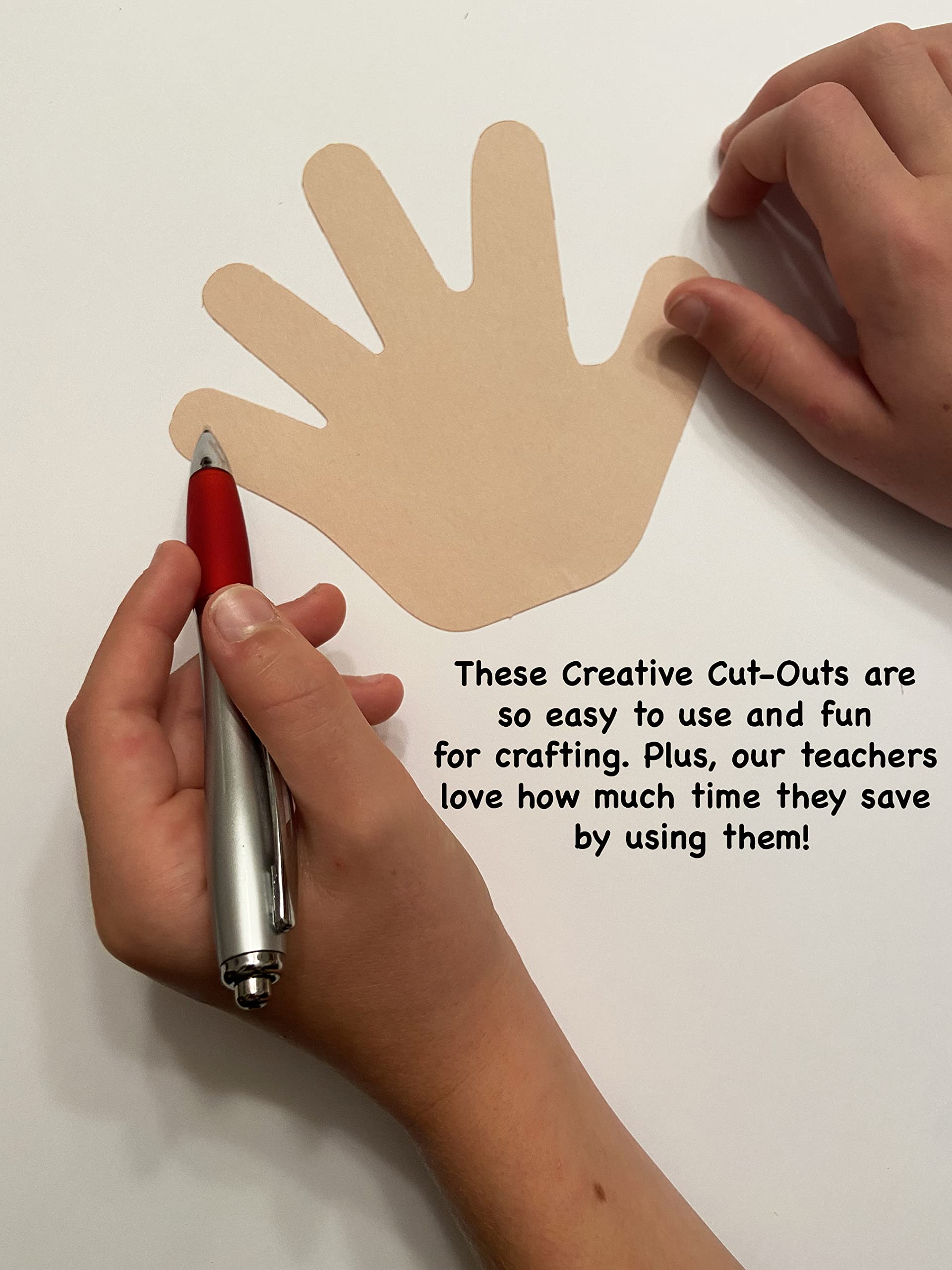 3” Hand Multicultural Creative Cut-Outs, 31 Cut-Outs in a Pack for Kids ...