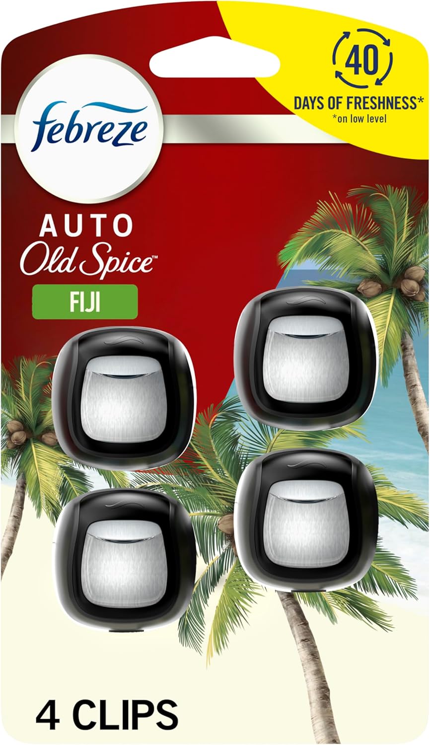 Amazon.com: Febreze Car Air Freshener Vent Clip Old Spice Fiji Scent ...