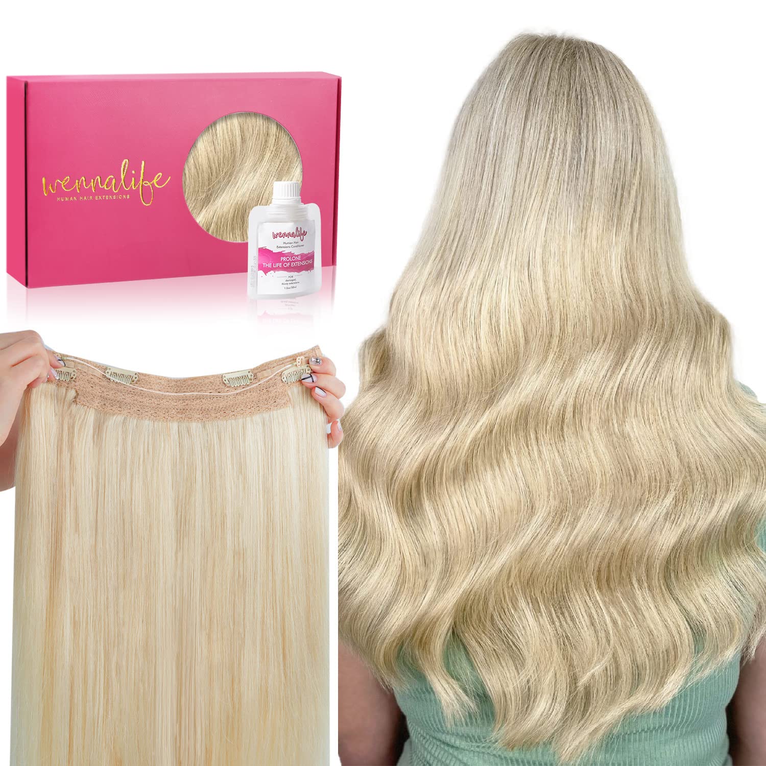 Amazon.com : WENNALIFE Wire Hair Extensions (Increase 50% Lifespan ...