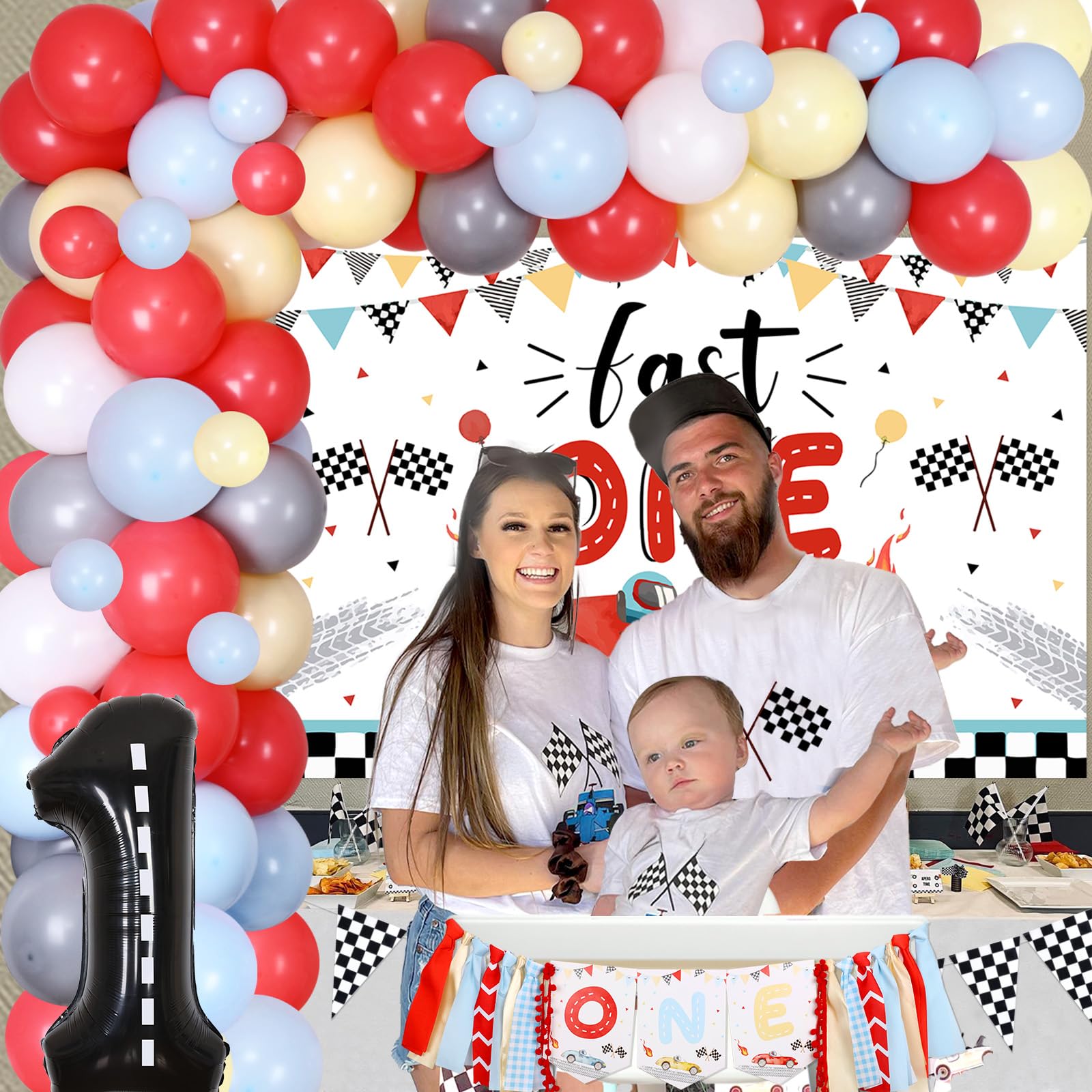 Fast One 1st Birthday Party Kit Fast One Race Cars 1st Birthday ...