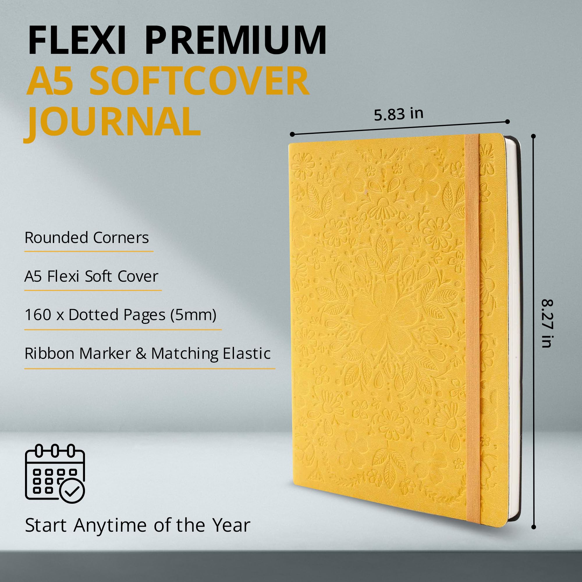 The Papery Premium Flexi A5 Journal 160 Thick Pages 2025 Planner, Journaling Notebooks, Weekly ...