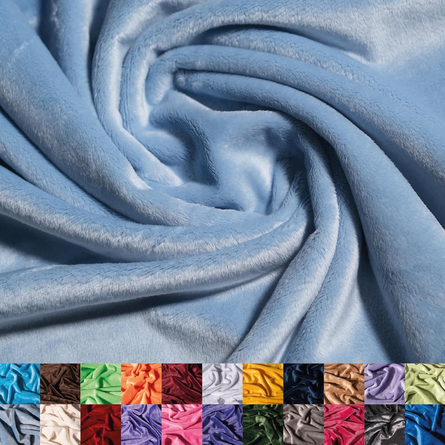 Amazon.com: Ice Fabrics Solid Minky Fabric by The Yard - Soft, Smooth ...