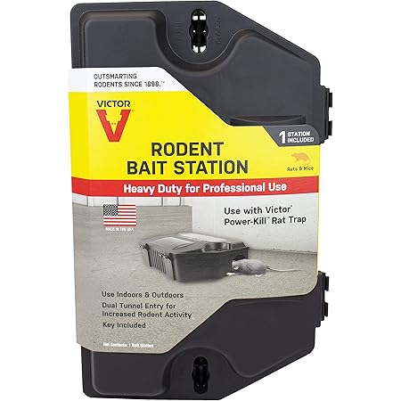 Amazon.com : Victor M901RB Refillable Rodent Bait Station, Black ...