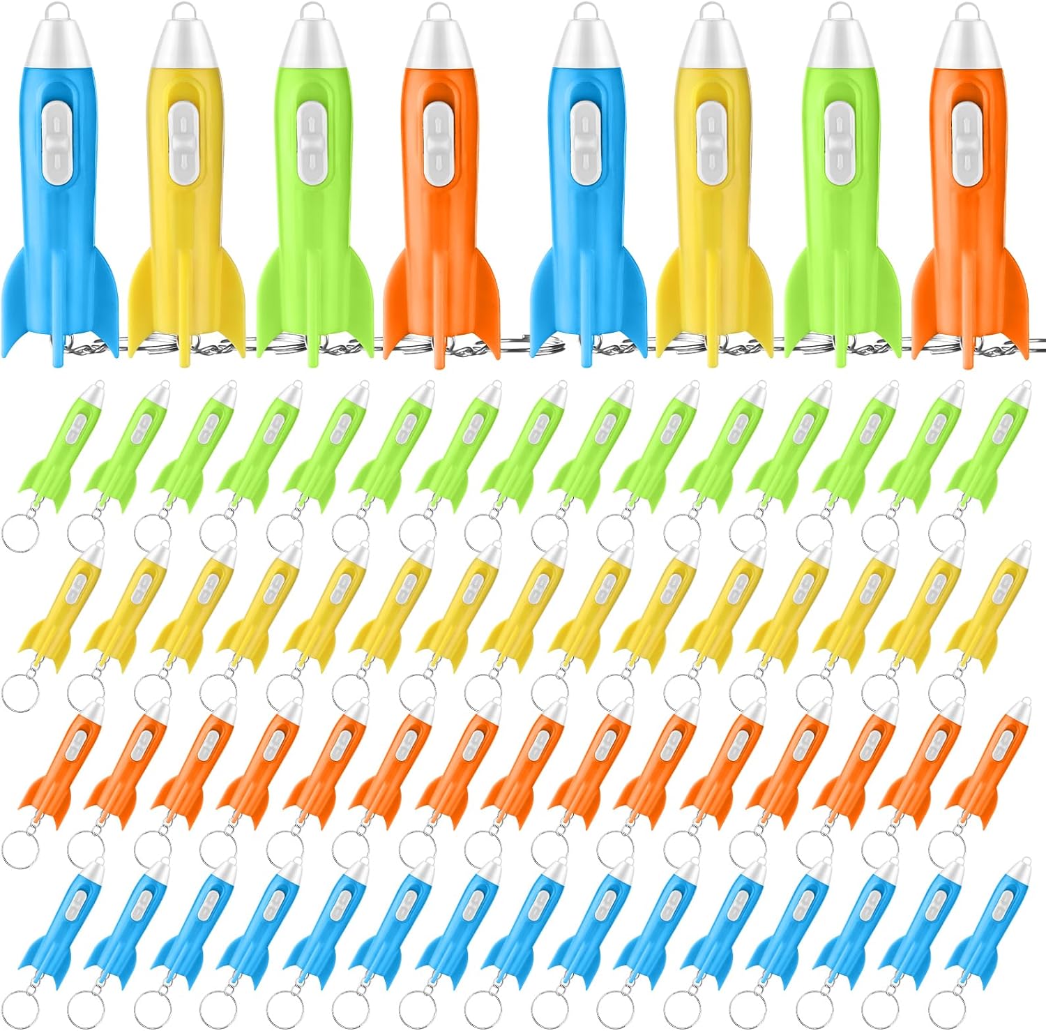 Amazon.com: HCEWSBFD 200 PCS Helicopter Mini Flashlight Keychain,Rocket ...