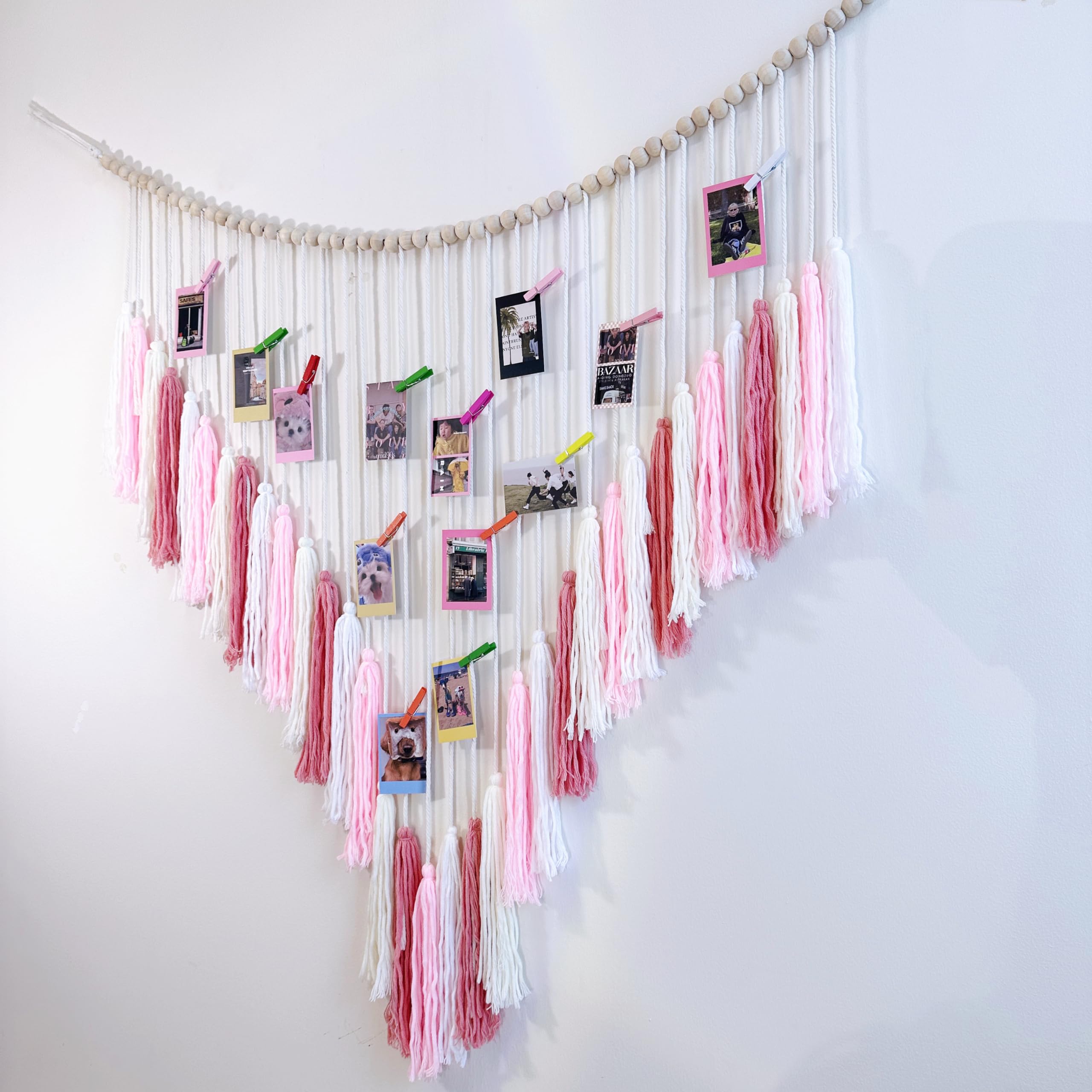 Large Macrame Wall Haning Boho Home Decor, Blush Pink Tassel Wall Decor ...