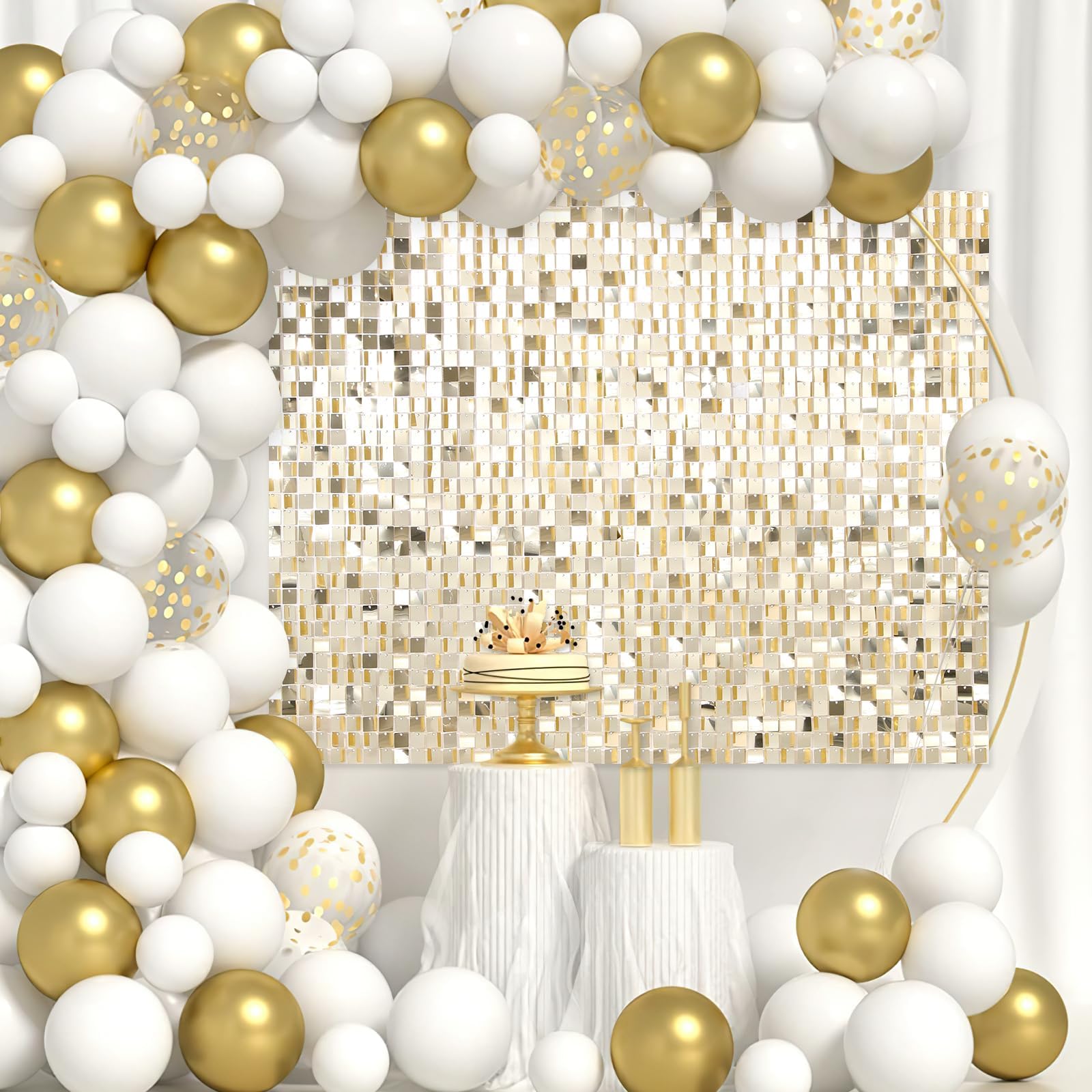 Amazon.com : Shimmer Wall Backdrop 12 Panels Sequin Panels Party ...