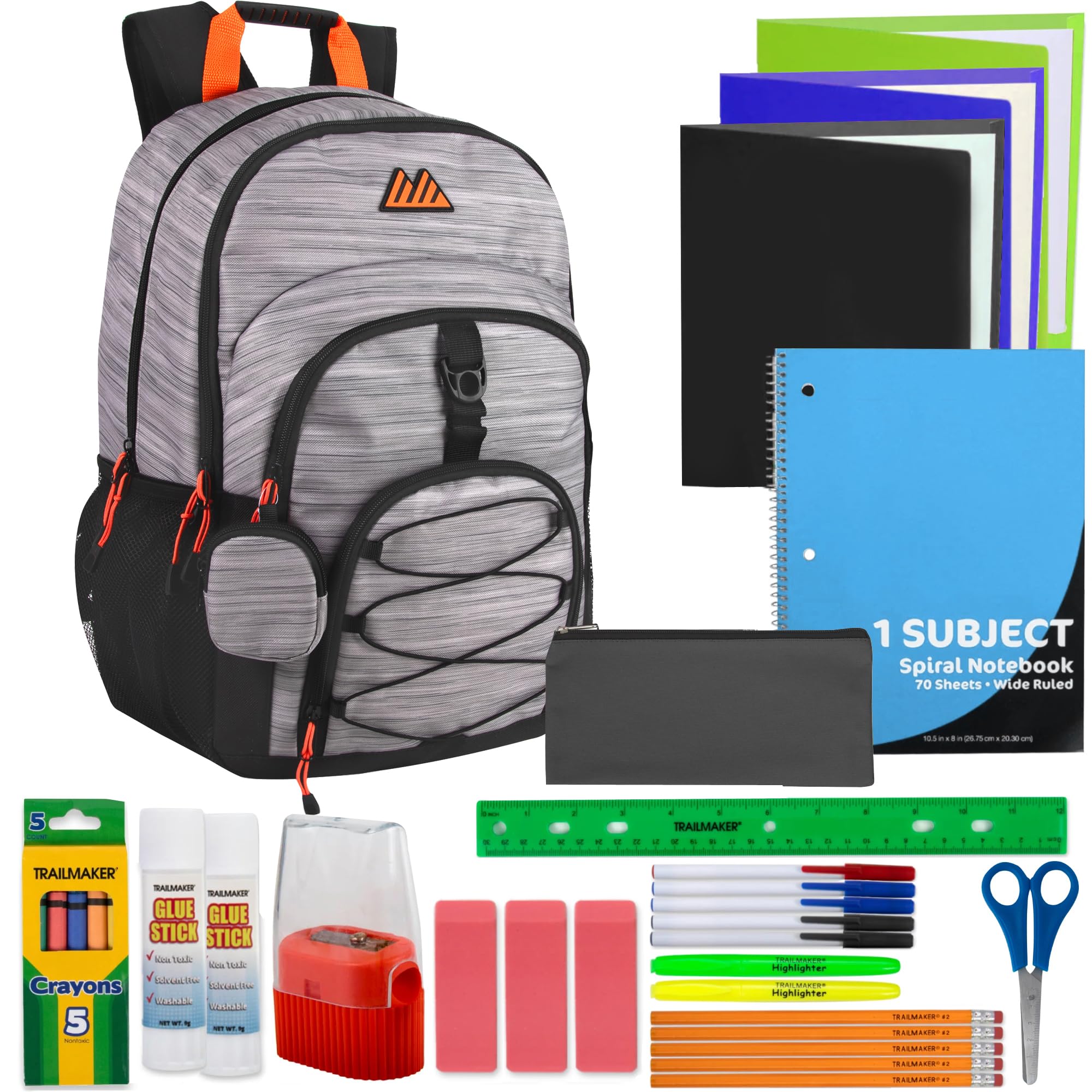 Amazon.com: Summit Ridge Laptop Backpack with Supplies | 19 Inch Dual ...