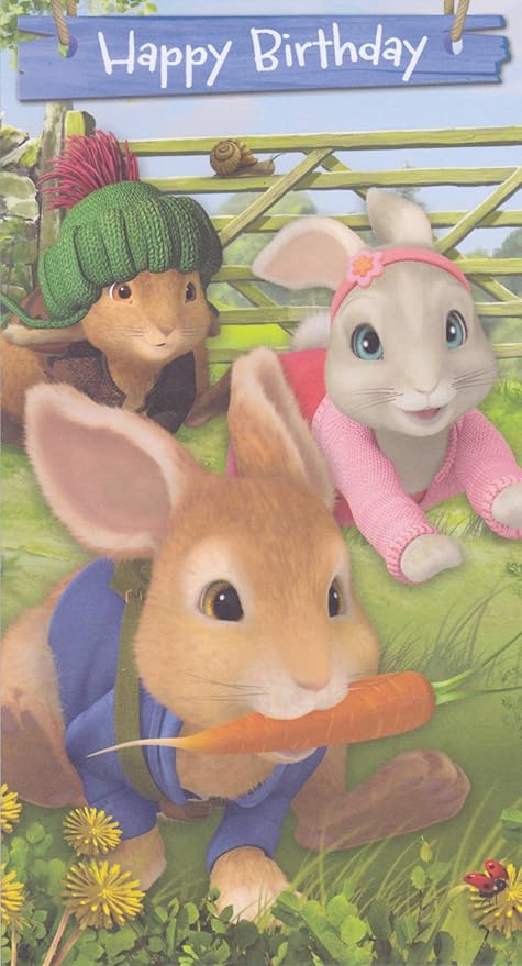 Peter Rabbit - Happy Birthday Card : Amazon.co.uk: Stationery & Office ...