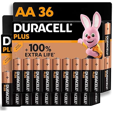 Duracell Plus AA Alkaline Batteries [Pack of 18], 1,5V LR6 MN1500 ...