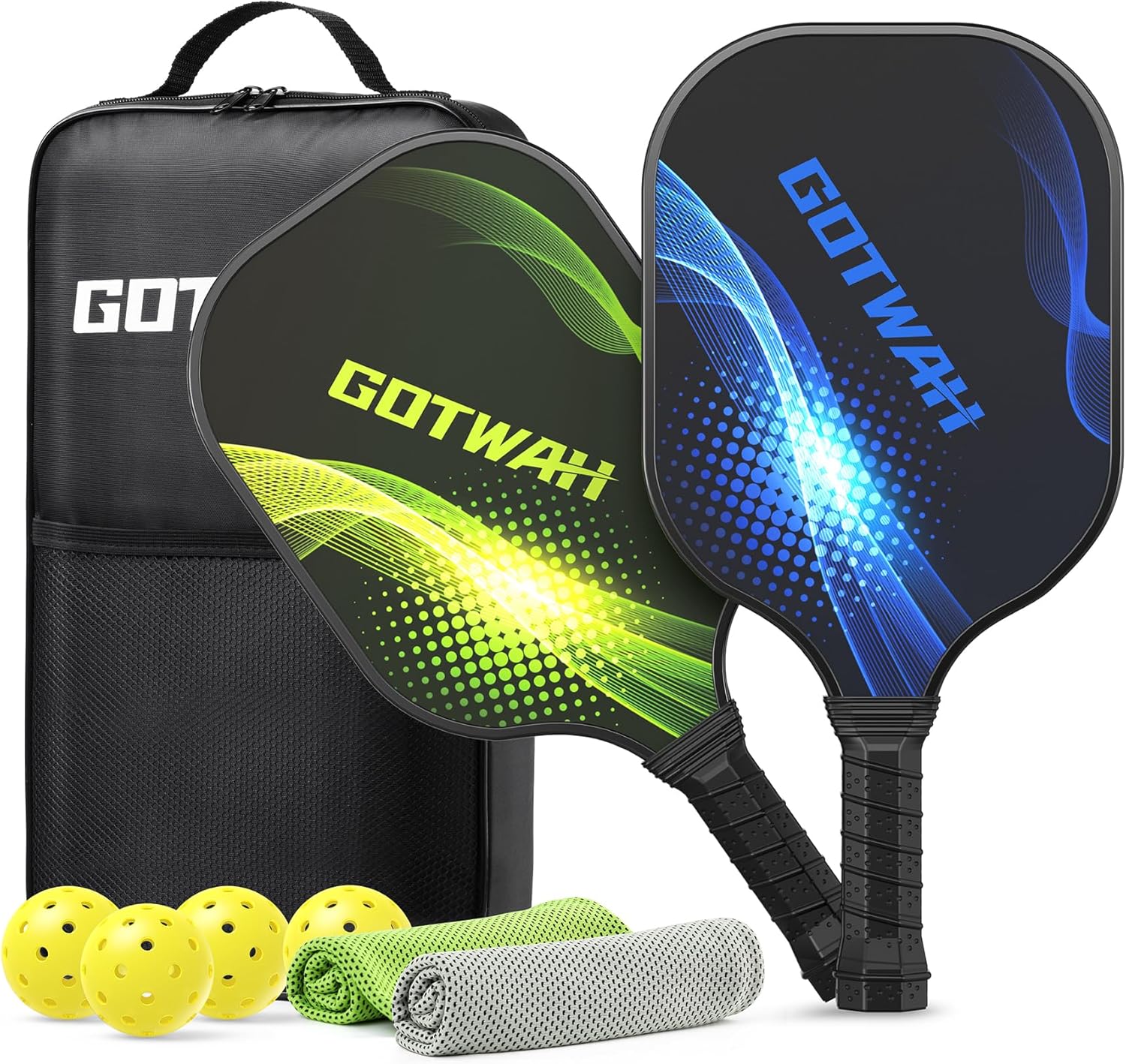Amazon.com : Pickleball Paddles Set of 2 GOTWAH Outdoor Pickleball ...