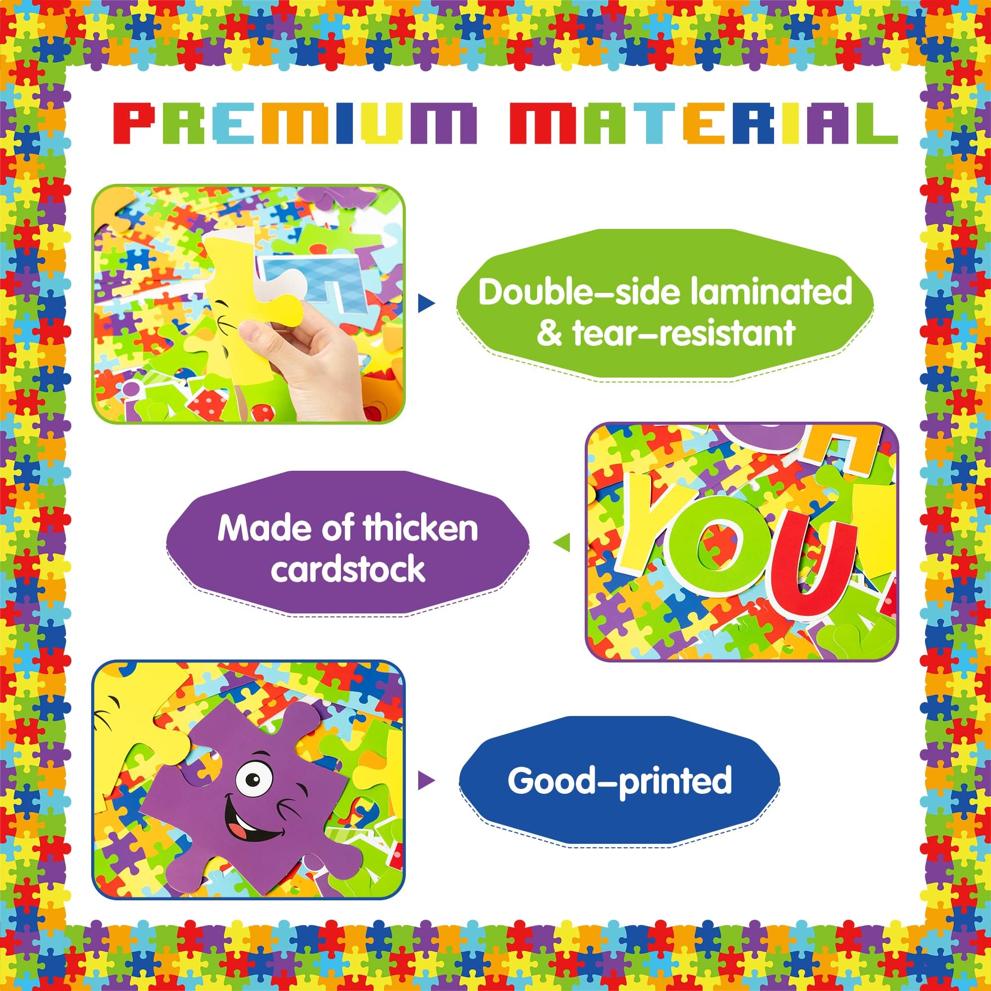 Snapklik.com : 123P Back To School Puzzle Pieces Bulletin Board Cutouts ...