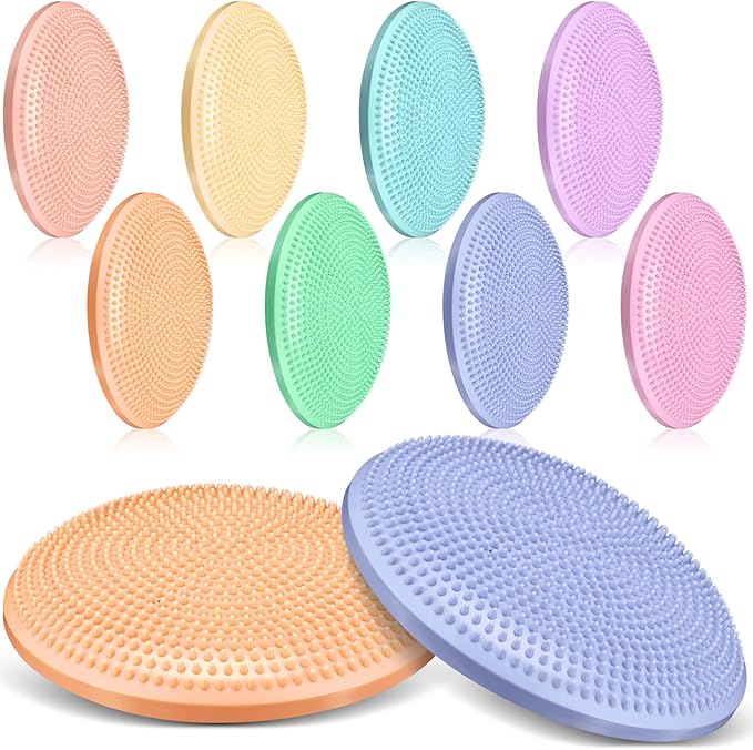 Amazon.com : Libima 8 Pcs Wiggle Seat for Sensory Kids Inflated Wobble Cushion Sensory Seat ...