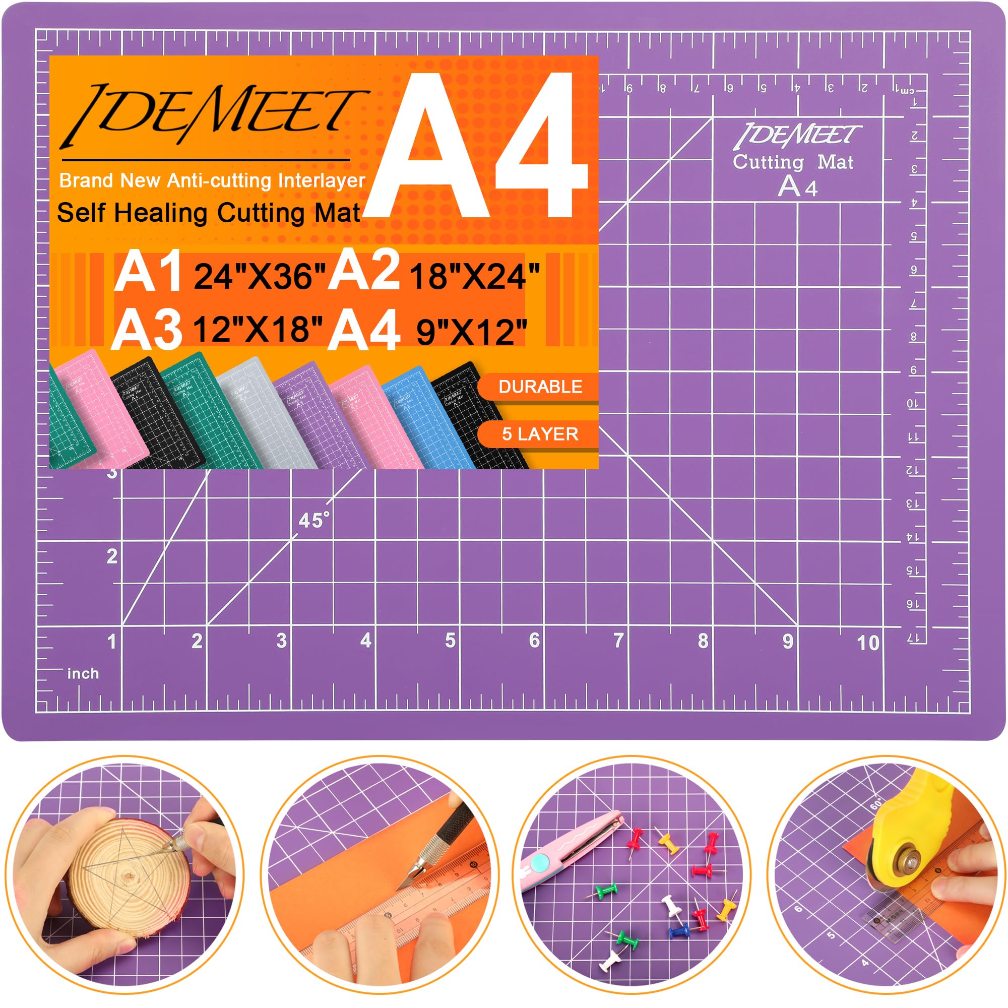 Snapklik.com : Density-upgraded 9"x12" Self Healing Cutting Mat, Rotary ...