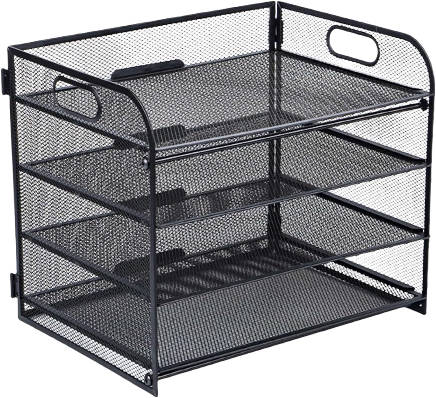 SUPTIDY 5 Trays Paper Organiser Letter Tray with Handle-Mesh Desk File ...