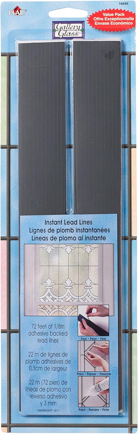 Amazon.com: Gallery Glass Instant Lead Lines, 72 ft 1/8" Thick, 16690 ...