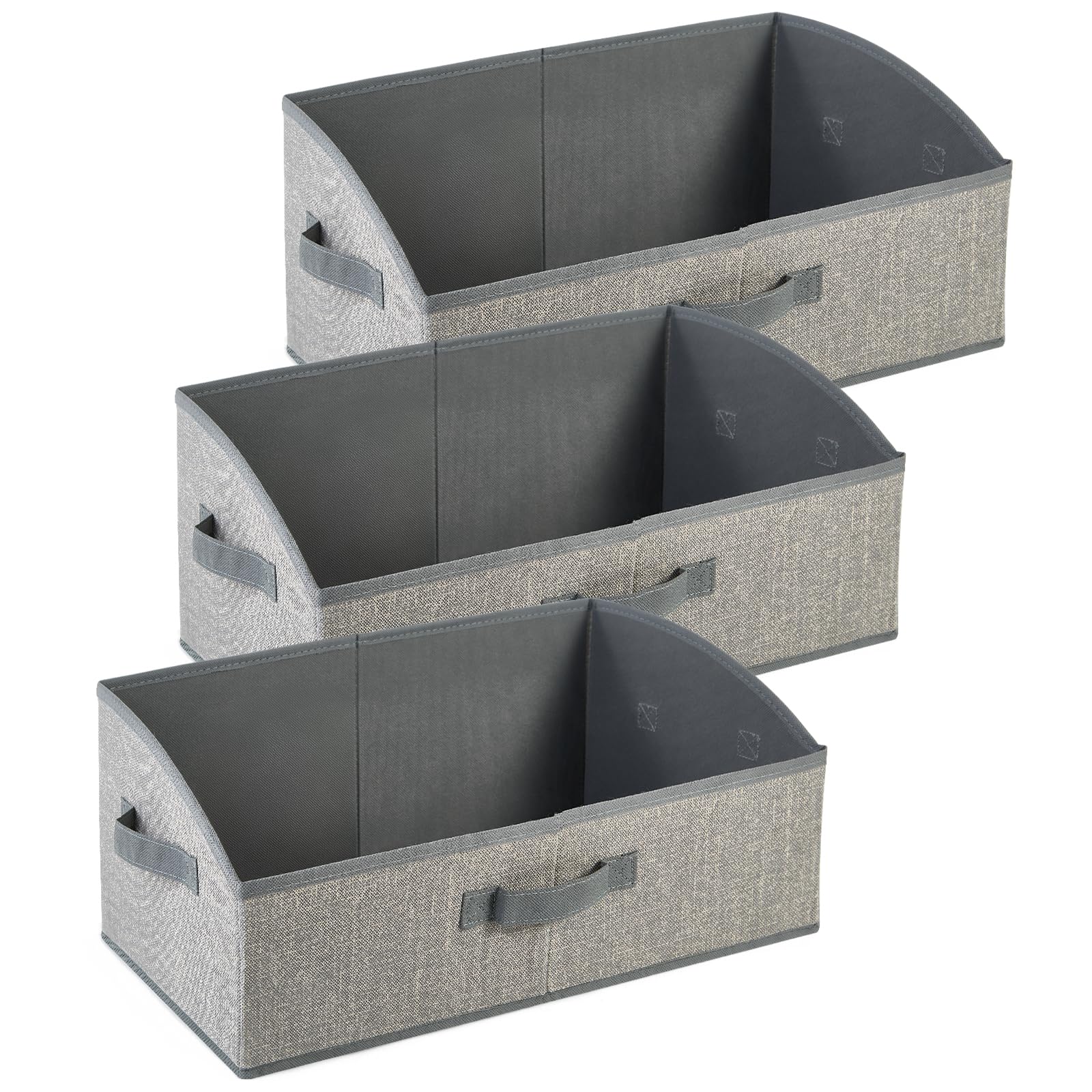 Amazon.com - DAYARD Fabric Bins [3-Pack], Trapezoid Storage Bins with ...