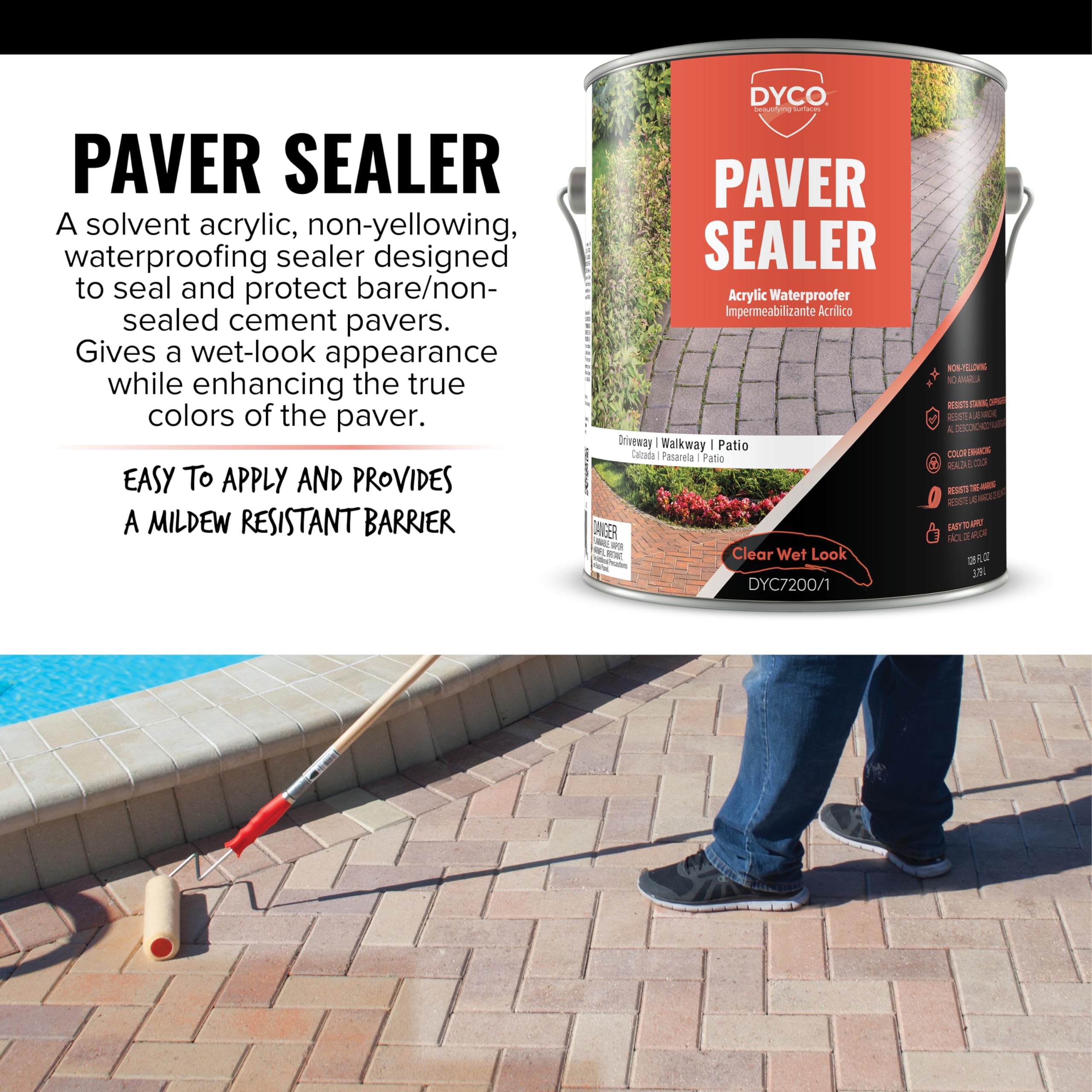 Dyco Paver Sealer Solvent Based Acrylic Waterproofing Sealer Dyco