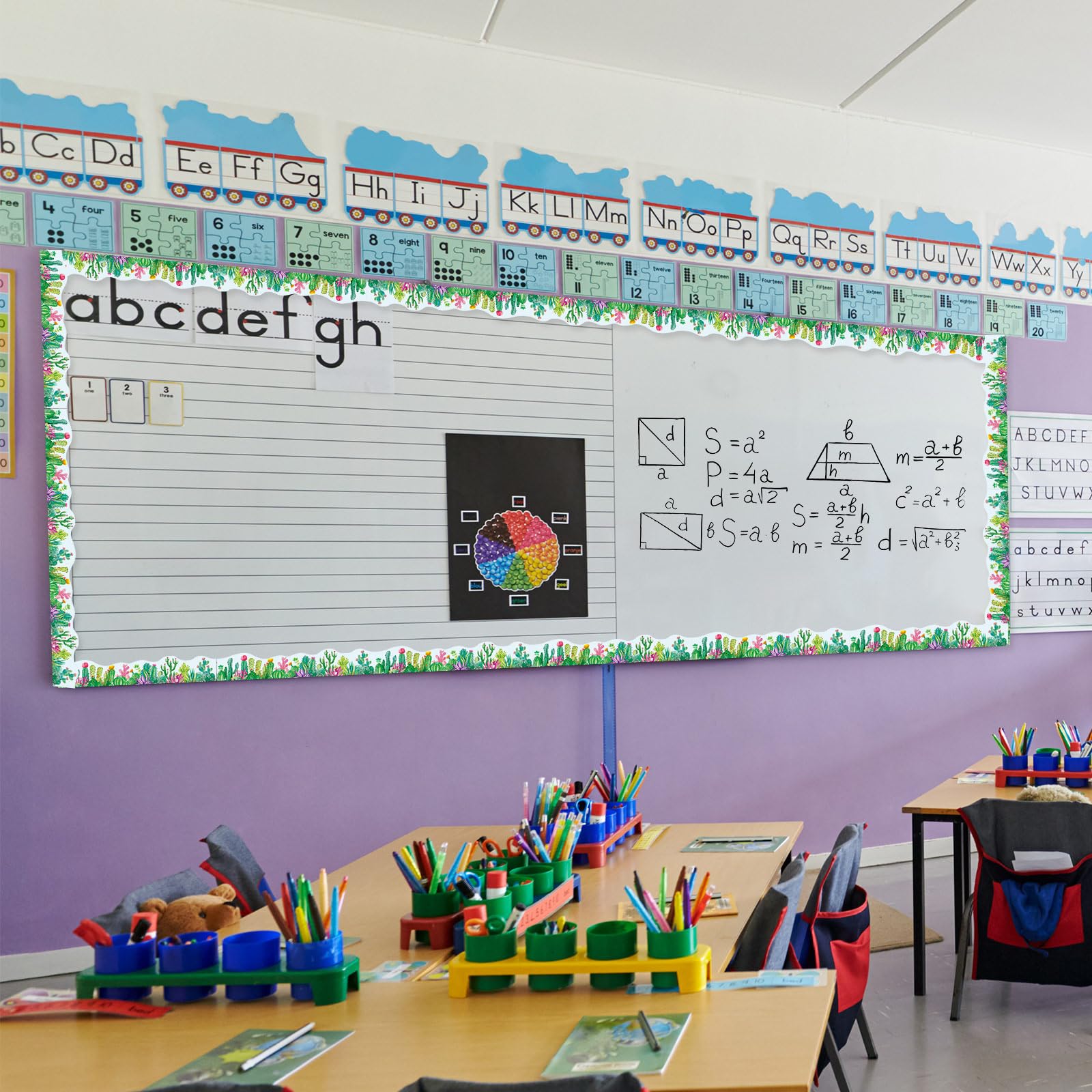 Snapklik.com : Sinload 24 Pcs Boho Magnetic Borders Tropical Leaves ...