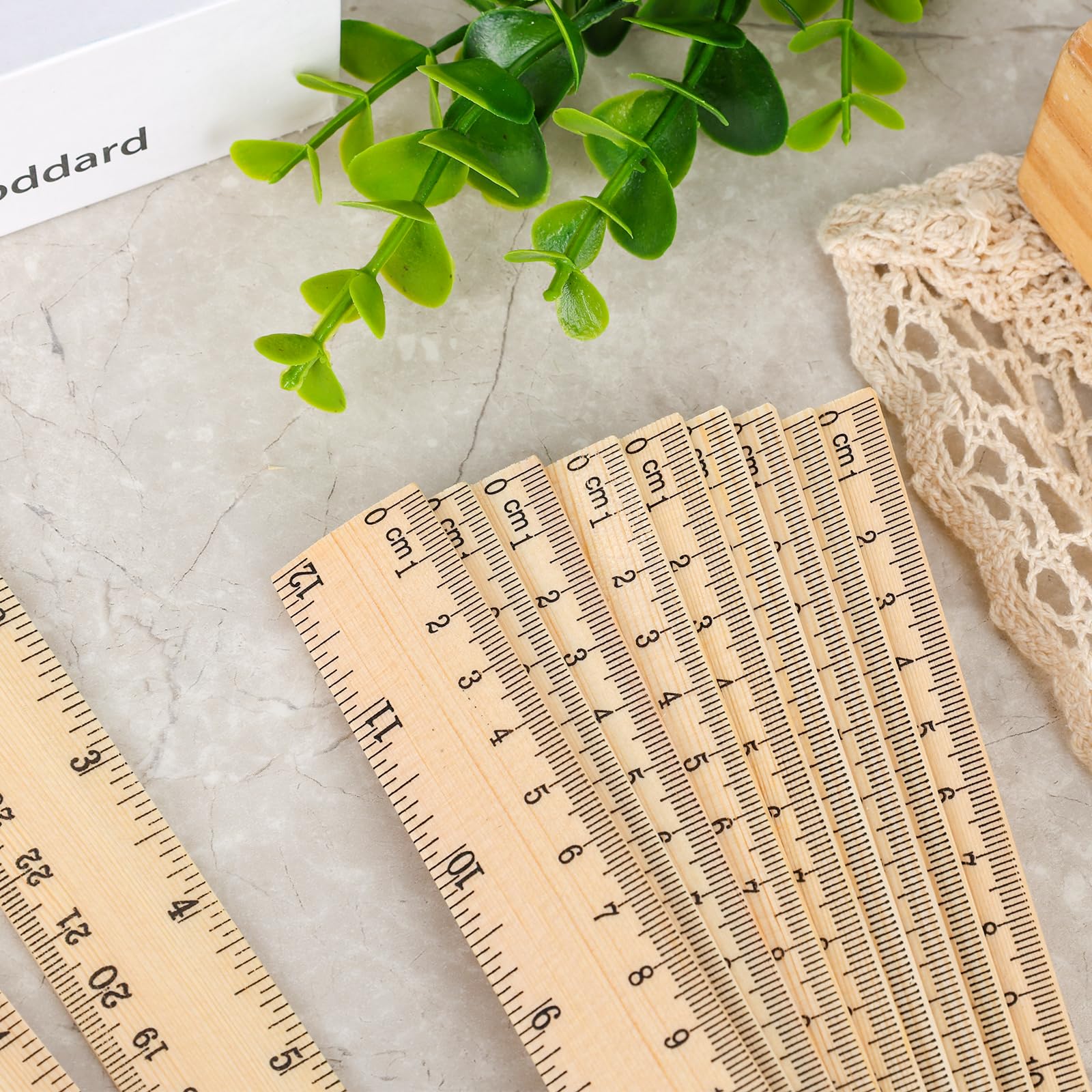 Snapklik.com : 12PCS Wooden Rulers Bulk, Wood Ruler 12inch/30cm ...