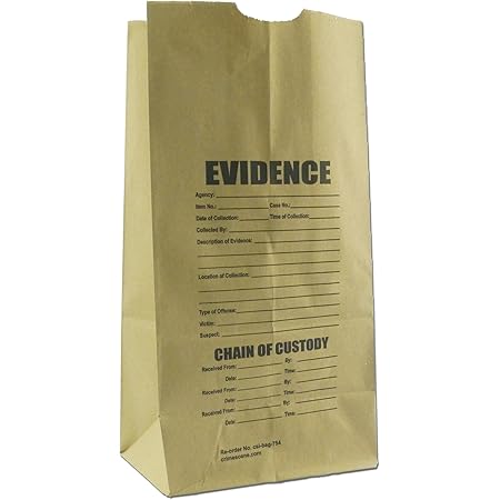 Amazon.com: Crime Scene Paper Evidence Bags (Medium) : Health & Household