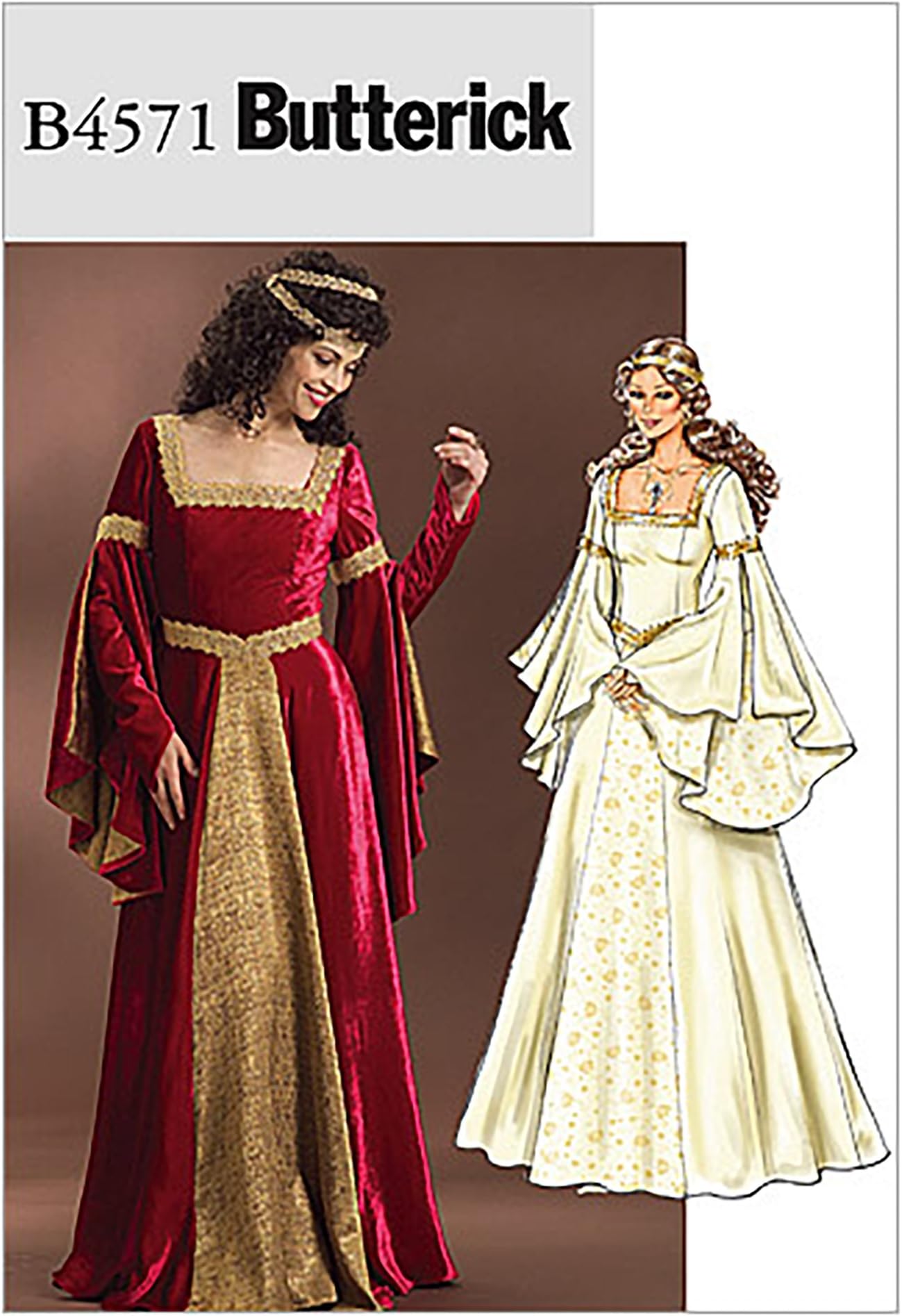 Amazon.com: Simplicity Pattern 4488 Misses' Renaissance Costume ...
