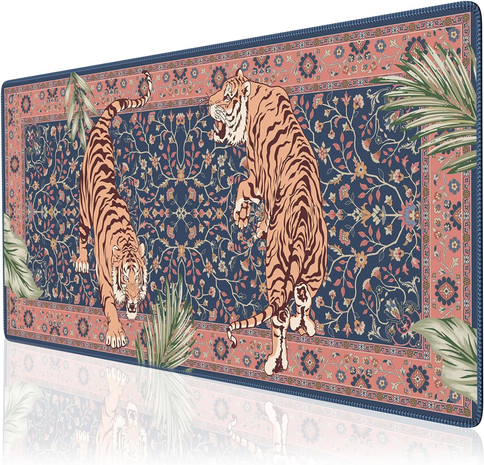 Amazon.com: Anyshock Tiger Desk Matt for Desktop, Floral Gaming Cute ...