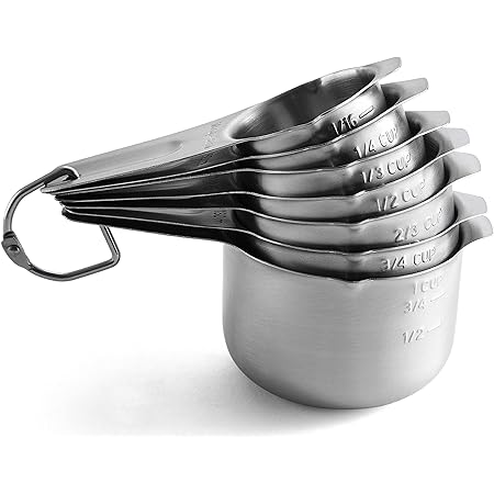 Amazon.com: Bellemain One Piece Stainless Steel Measuring Cups ...