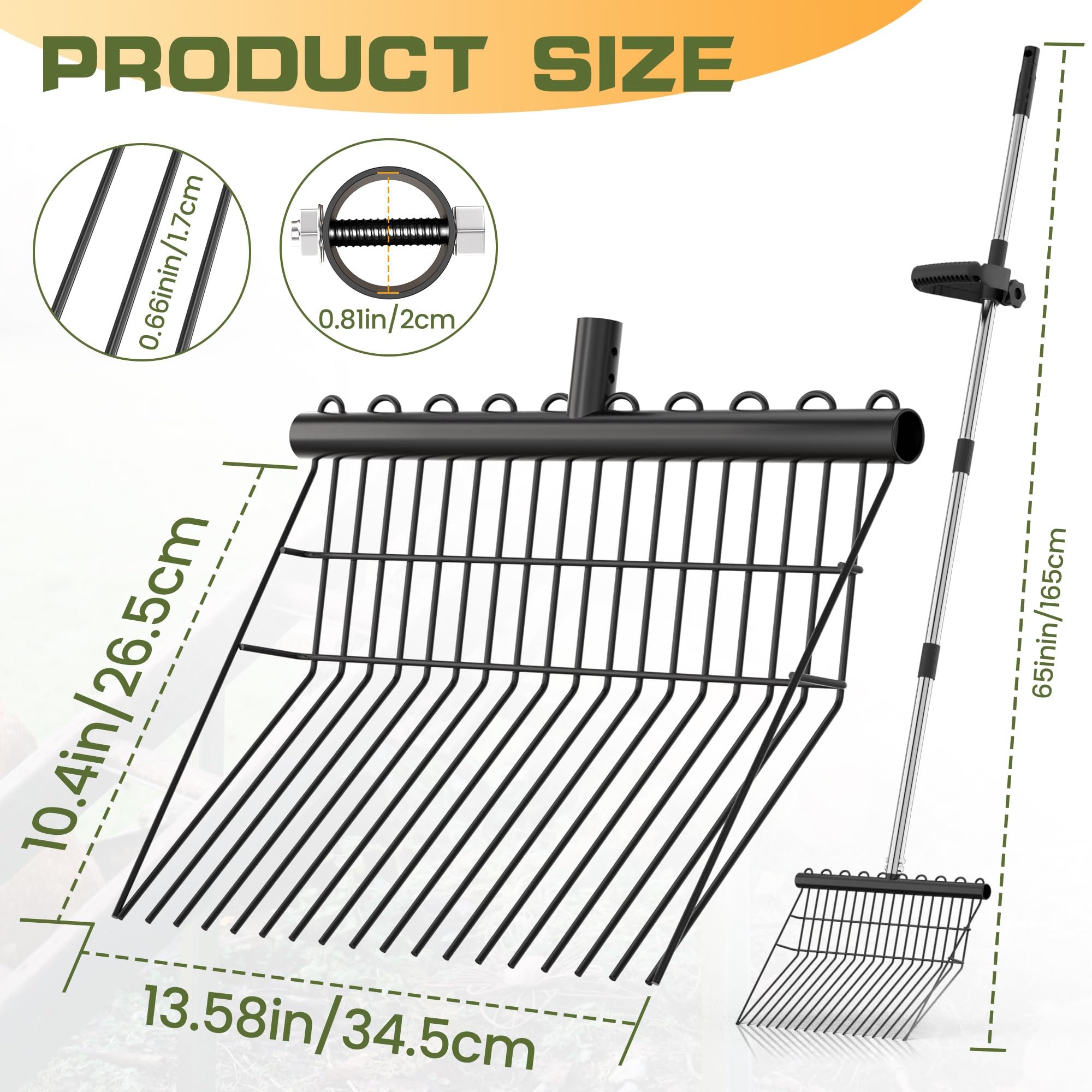 Snapklik.com : Manure Fork - Metal Horse Manure Rake