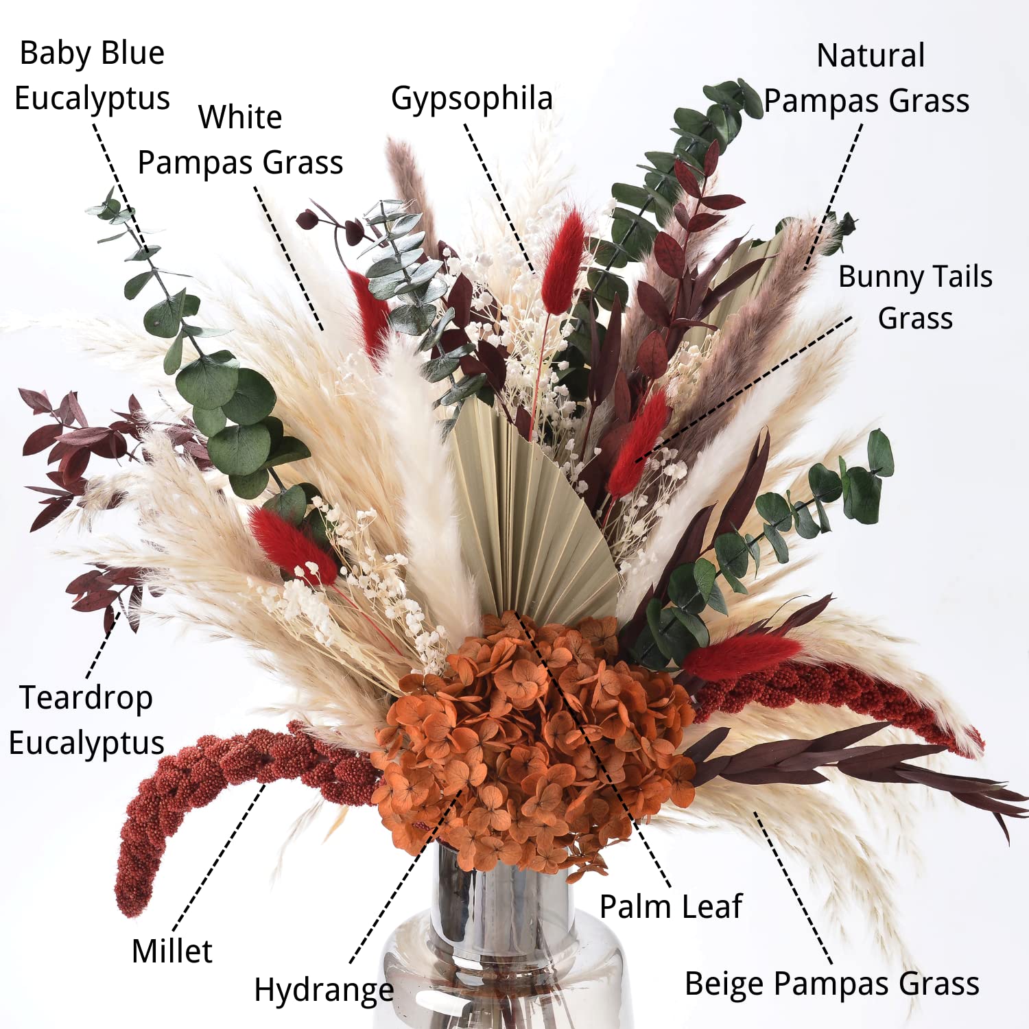 Floral Arrangement White Millet
