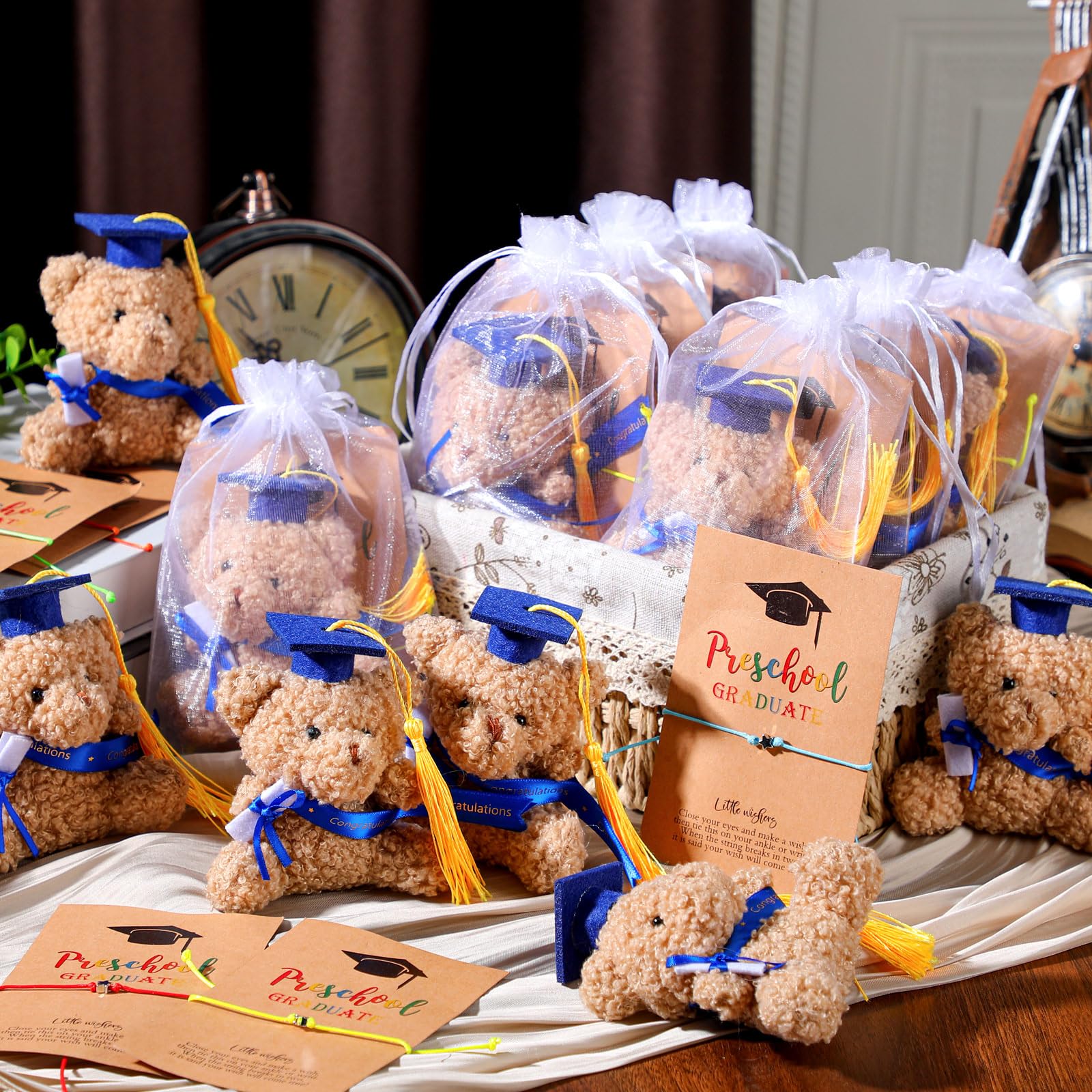 Snapklik.com : 50 Pcs 2025 Preschool Graduation Bear Bulk Set