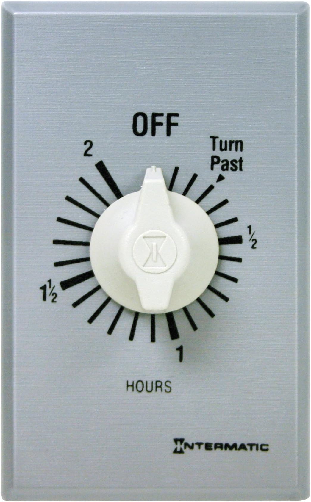 Intermatic FF5M 5-Minute Spring Loaded Wall Timer, Brushed Metal ...