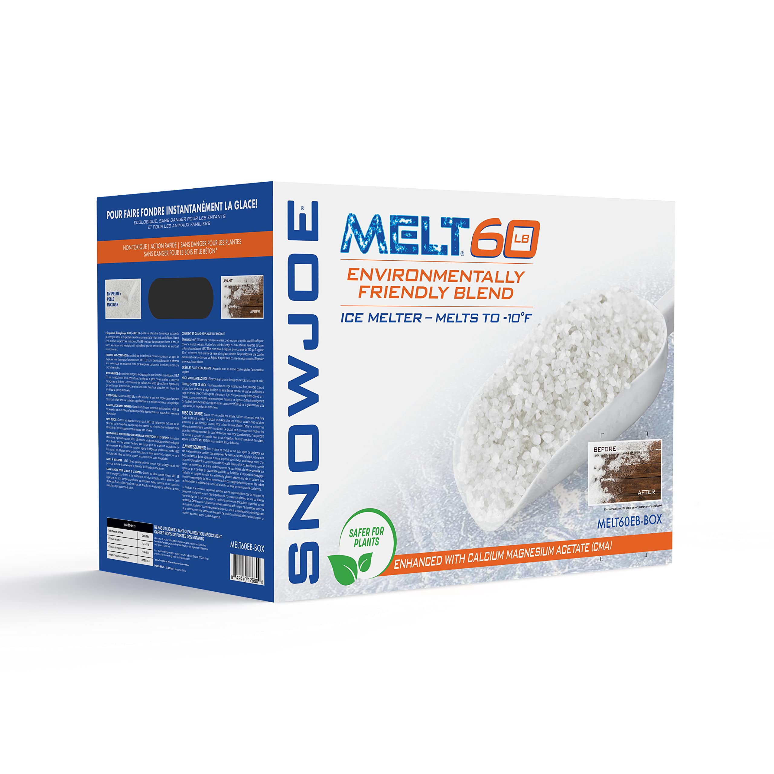 Snow Joe MELT60EB-BOX 60-Lb Premium Environmentally-Friendly Blend Ice ...