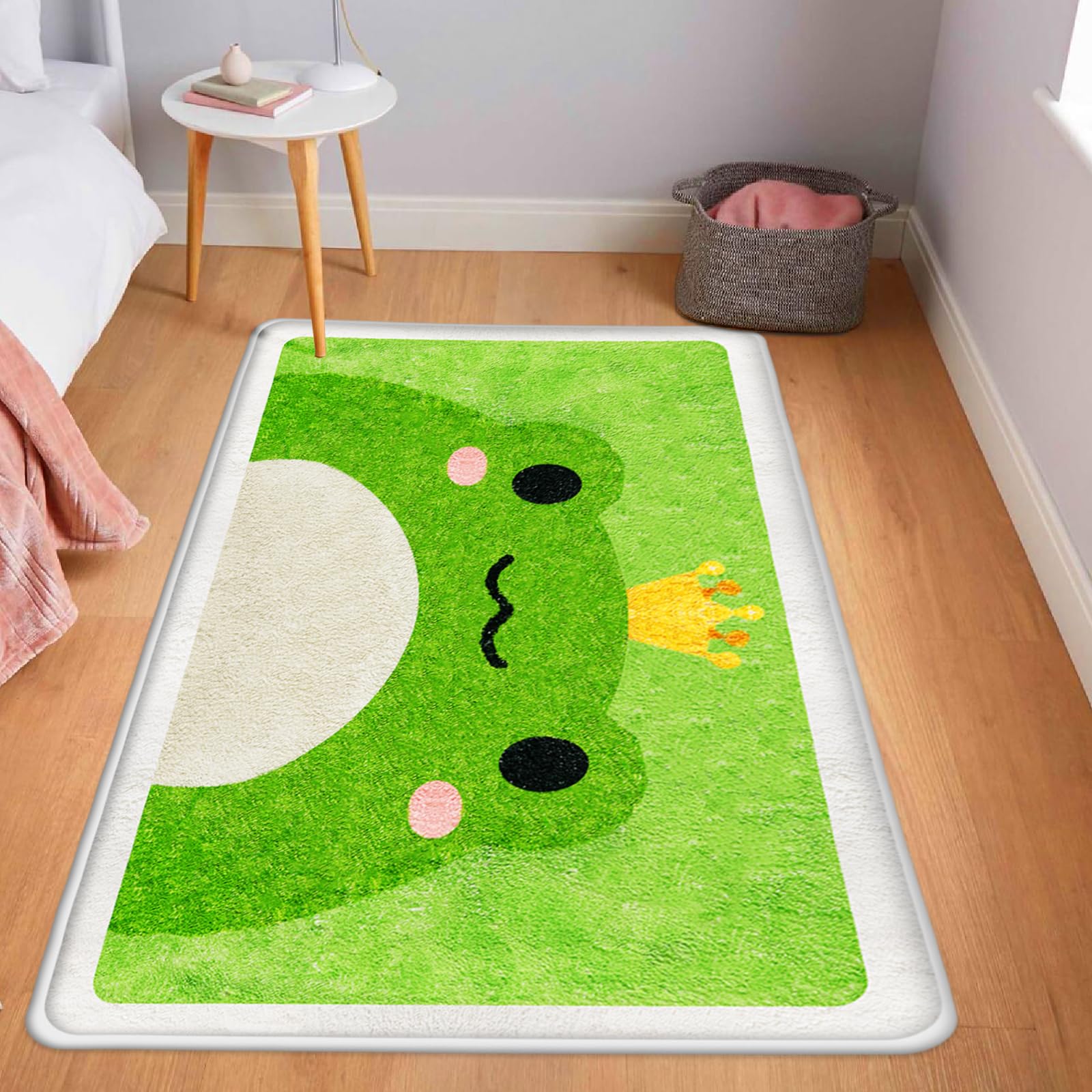 Amazon.com: Kids Rug, 4'x6' Cute Frog Bath Mat Non Slip Soft Washable ...