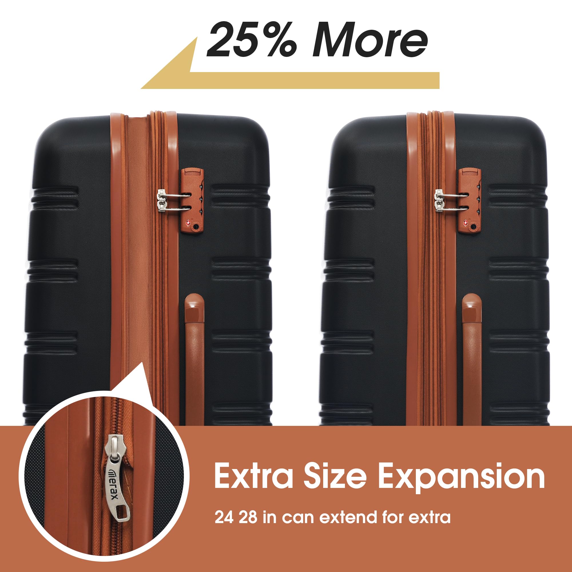 Snapklik.com : Merax Luggage Sets Of 3 Piece 20 24 IN Carry On Luggage ...
