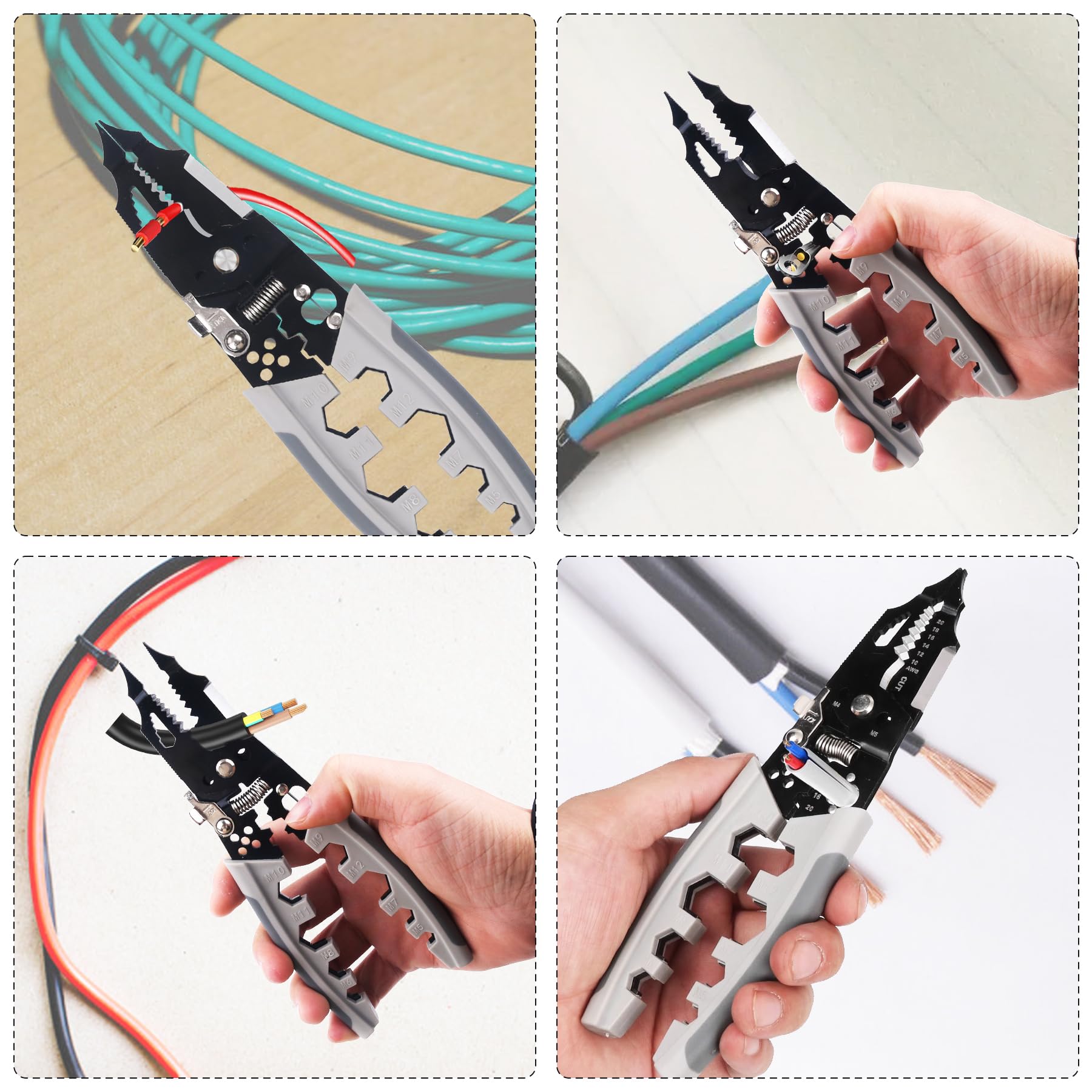 Snapklik.com : YINLONGDAO 28-in-1 Wire Stripper Tool, 8-Inch Wire ...