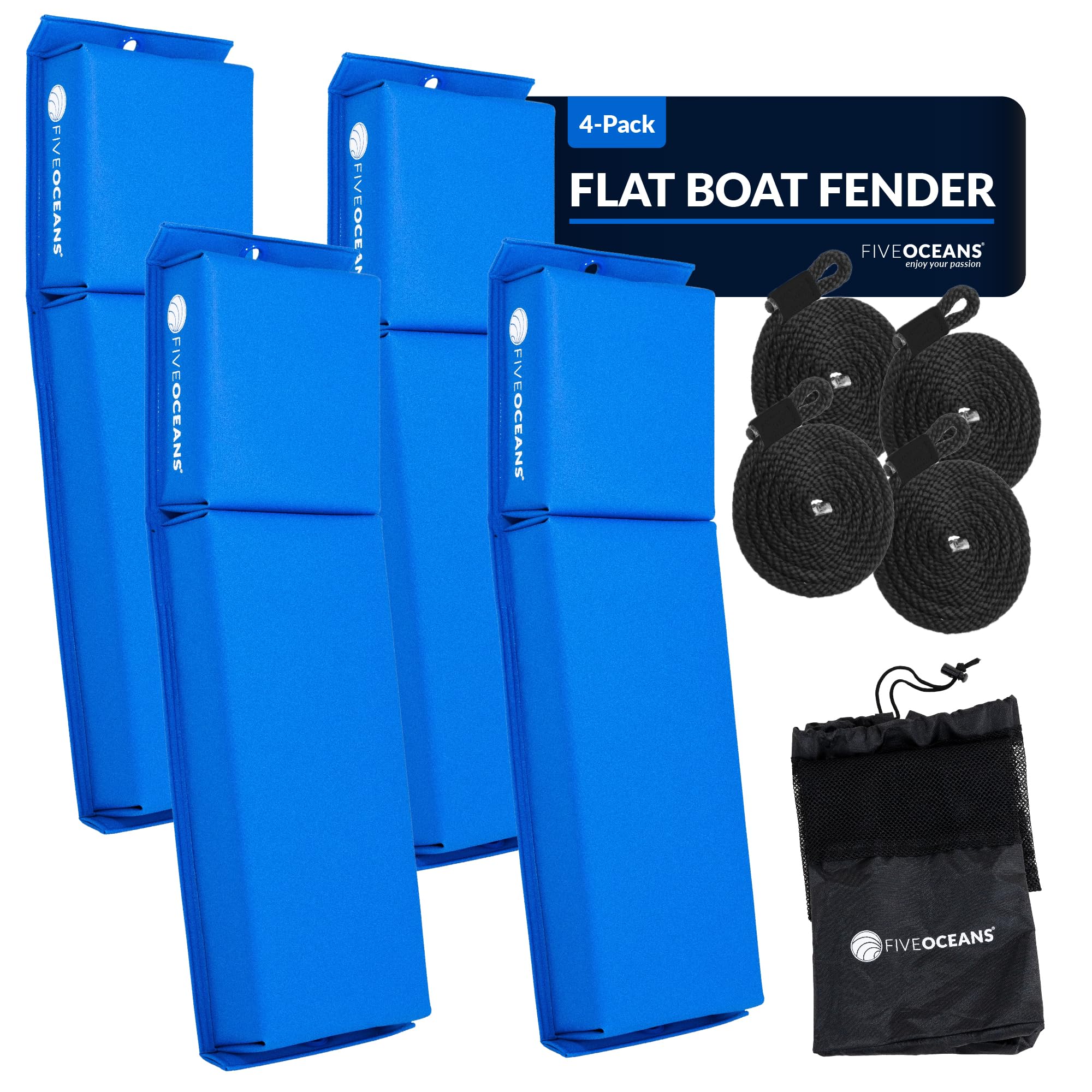 Snapklik.com : Five Oceans Contour Flat Boat Fender, Boat Fenders, Boat ...