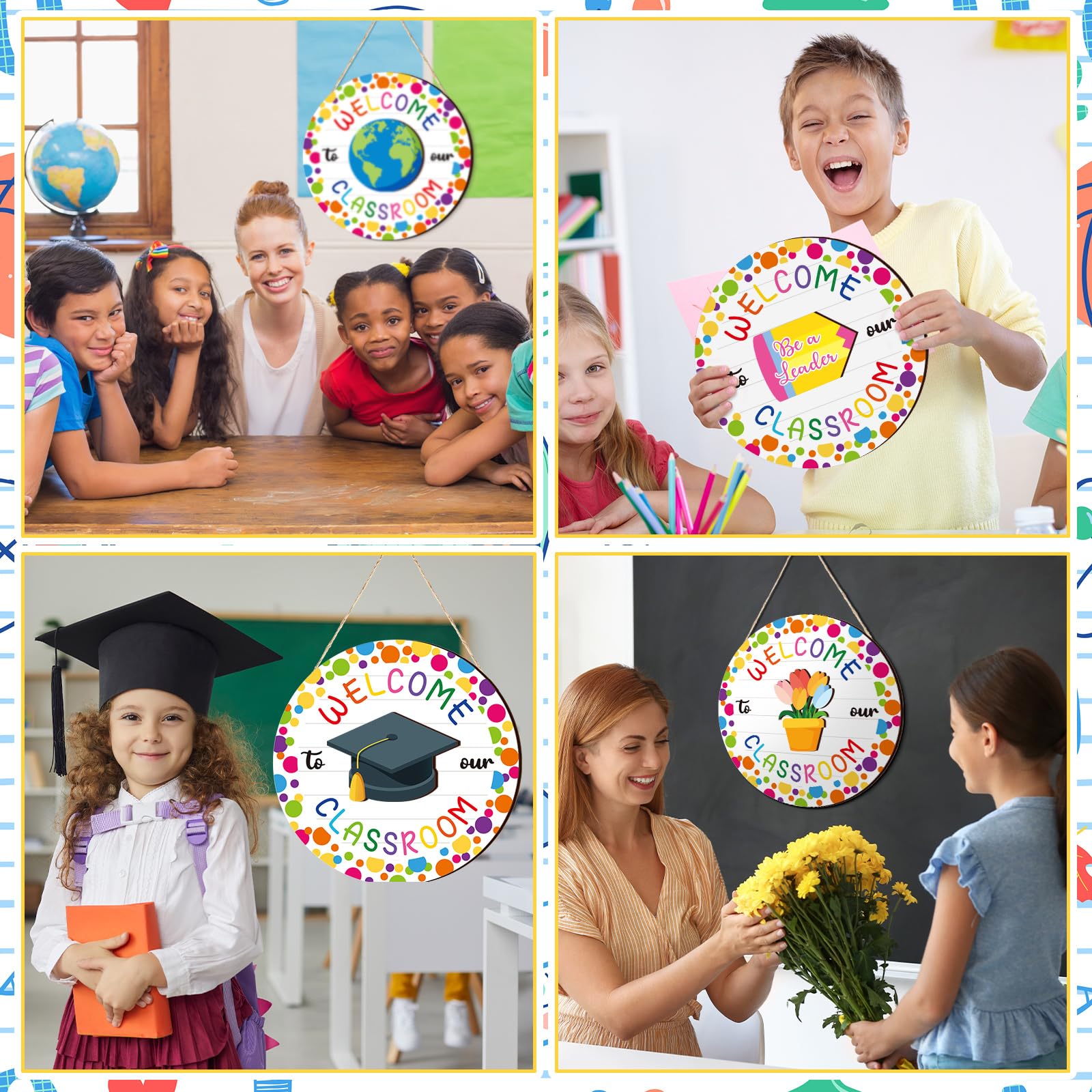 Snapklik.com : Ctosree Fall Welcome Sign For Classroom 12" Football ...