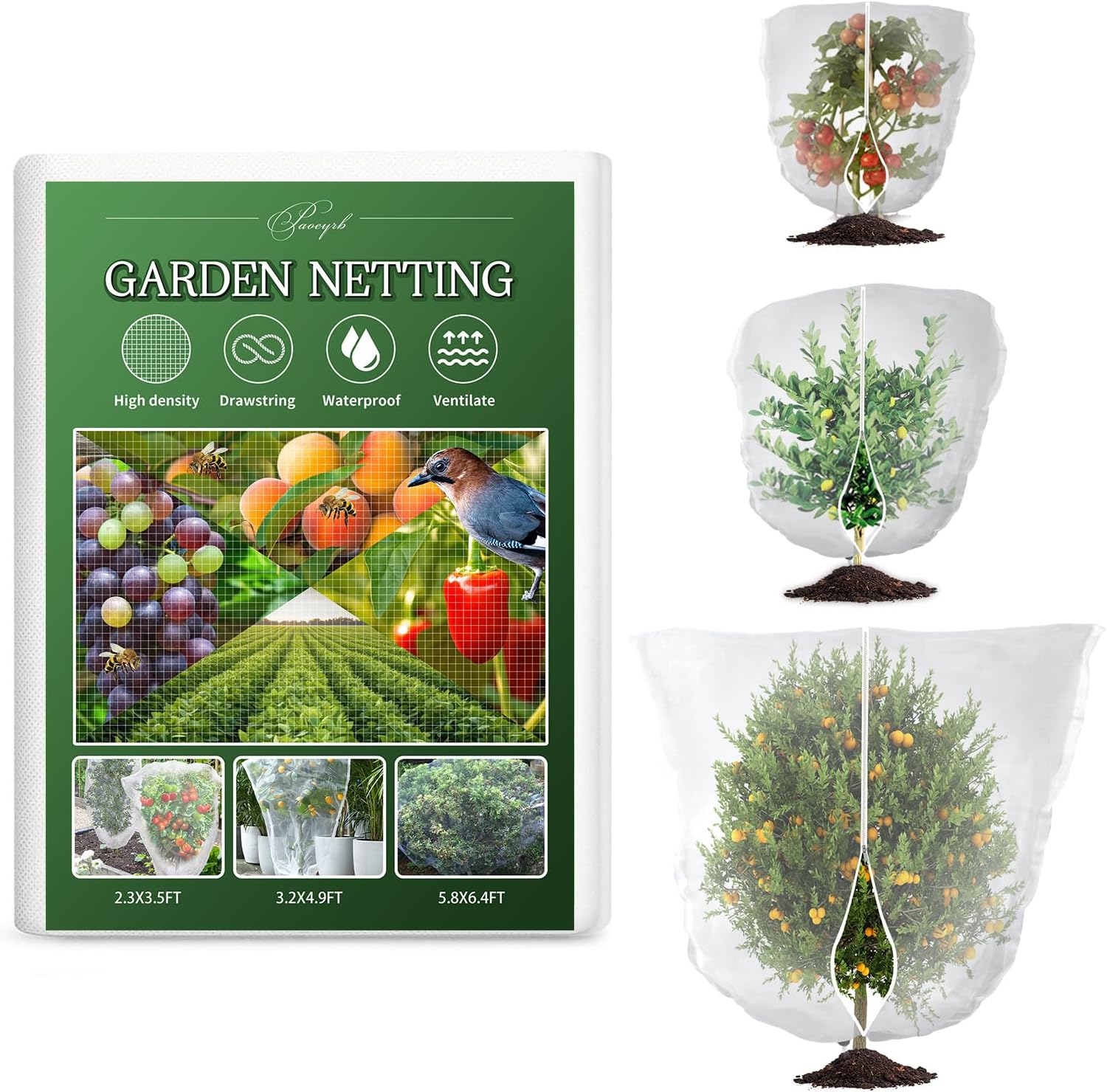 Amazon.com : Outlet [4 Pack] Garden Plant Netting - 2 Sizes, Net Cover ...