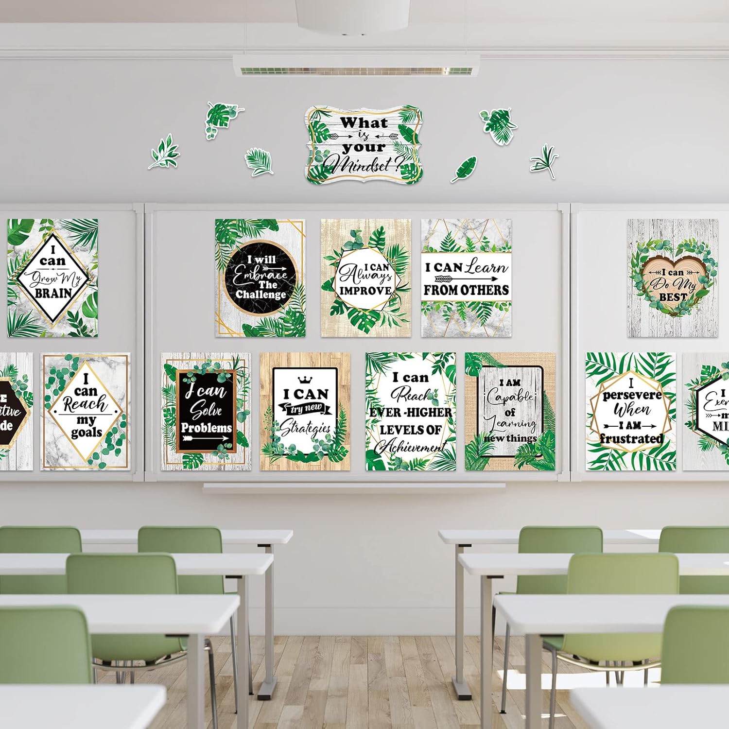 Buy Growth Mindset Posters Set, Confetti Classroom Bulletin Board ...