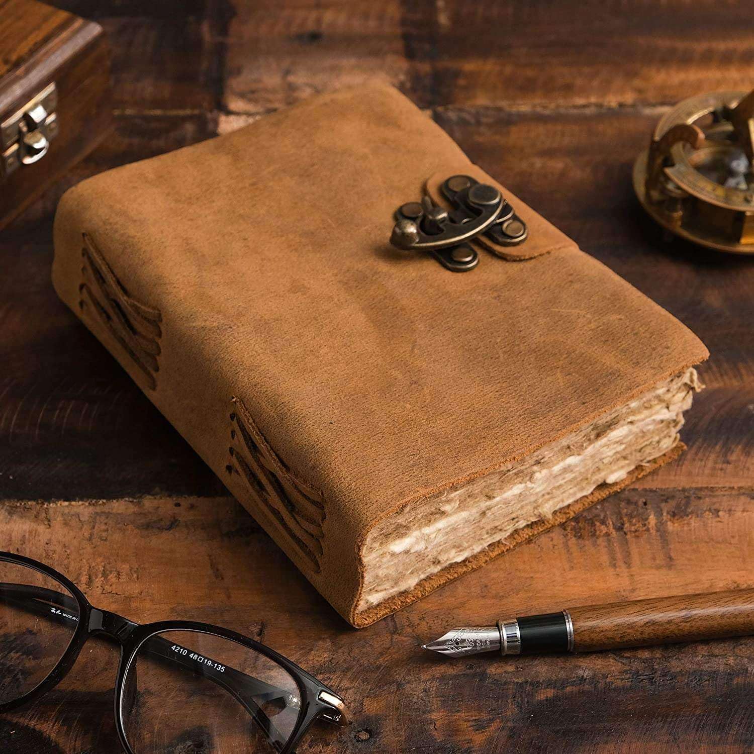 ARTSY BAZAR Genuine Leather Diary | Vintage Handmade Leather Journal ...