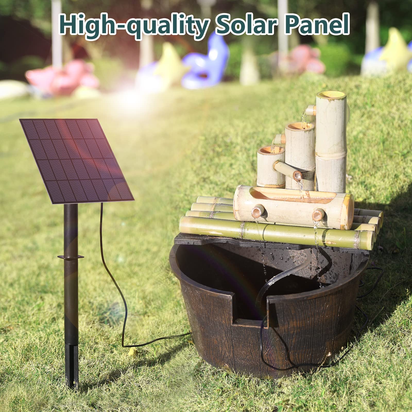 Snapklik.com : AISITIN 35W Solar Fountain Pump, DIY Outdoor Solar Water ...