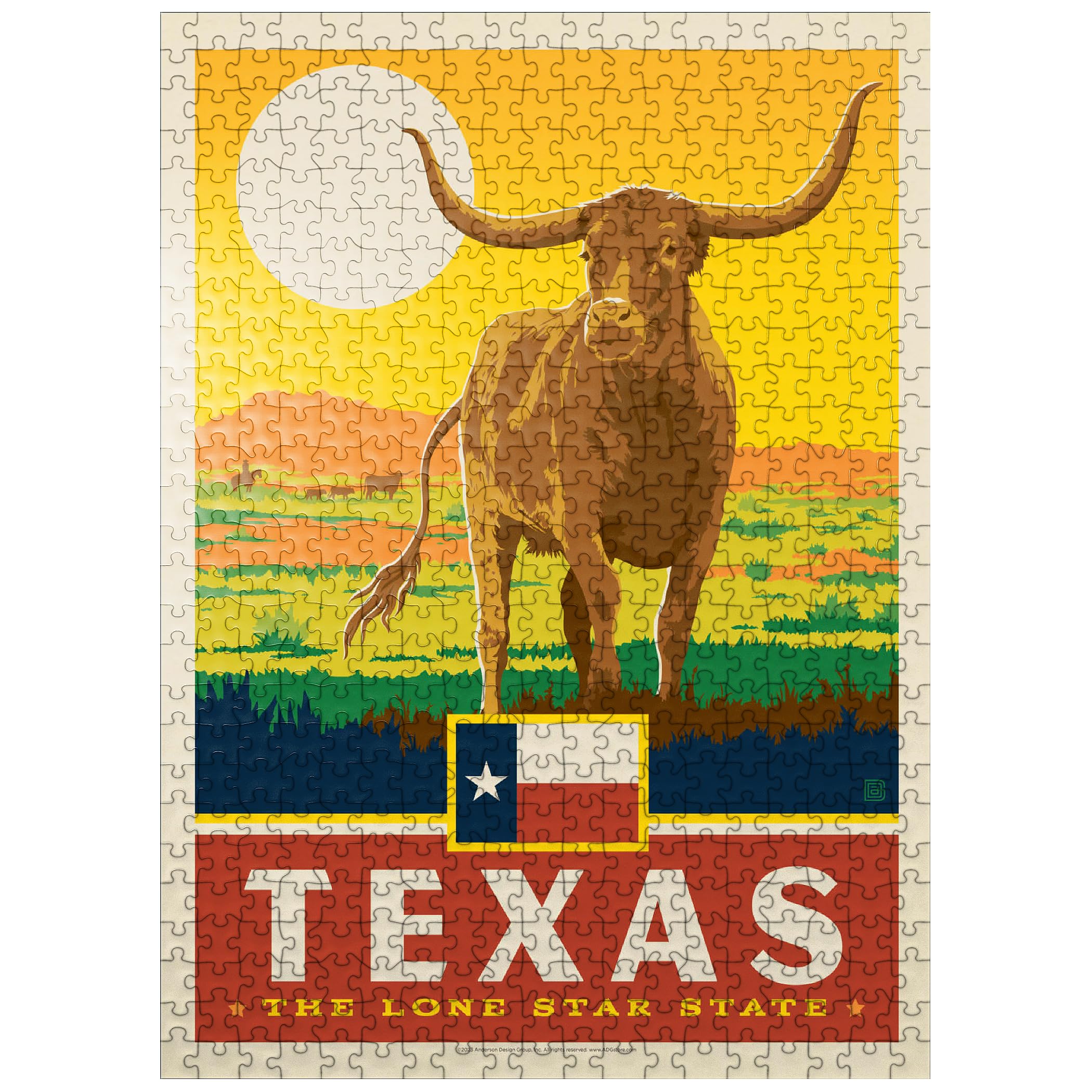 Amazon.com: MyPuzzle Texas: The Lone Star State, State Pride Vintage ...