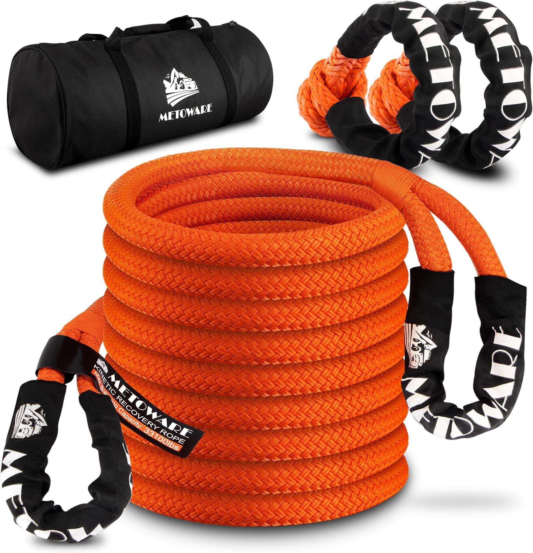 Amazon.com: 1" x 30 Feet Kinetic Recovery Rope – 48,000 lbs Capacity ...