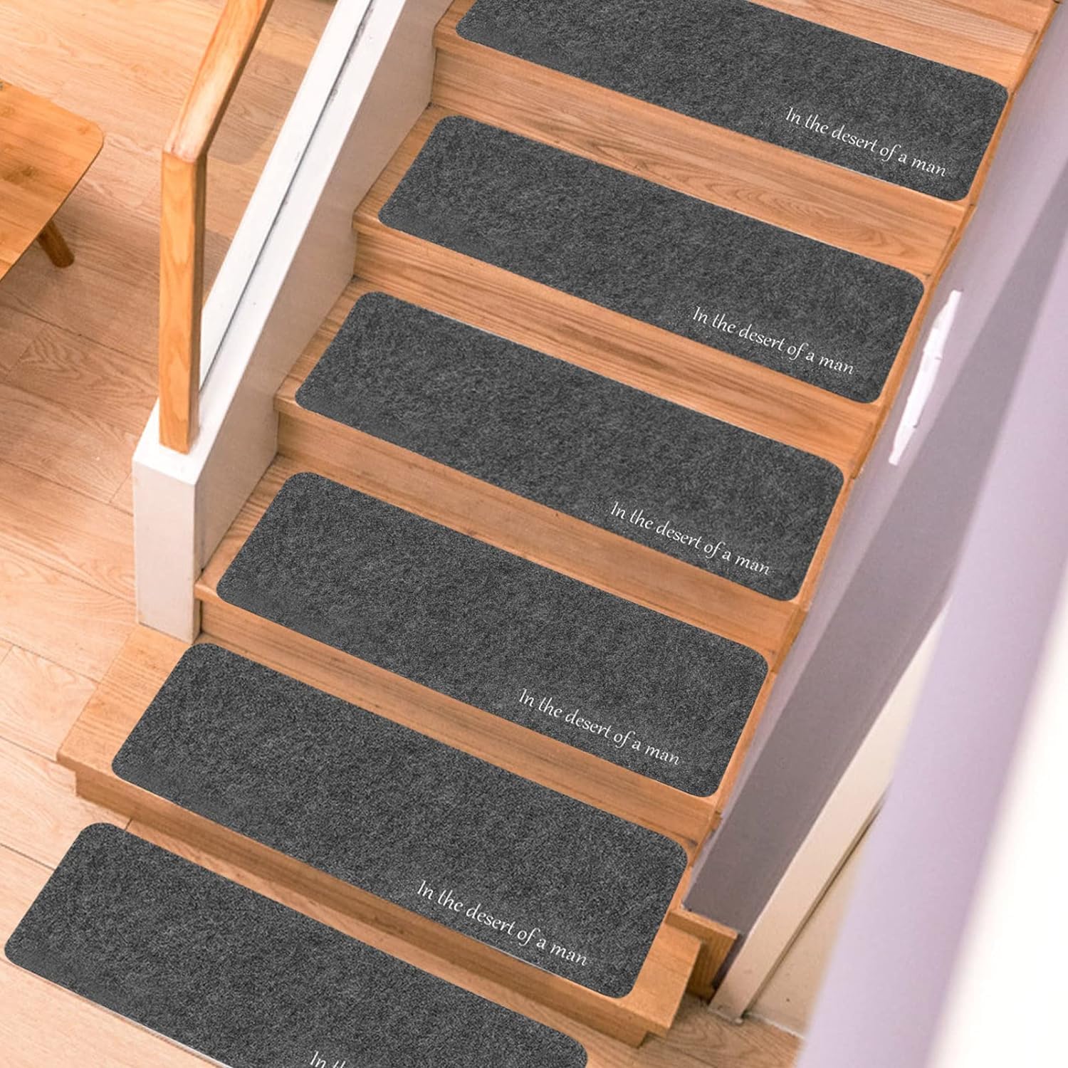 Holdfiturn 14PCS Stair Tread Pads Anti-slip Carpet Stair Treads Mats ...