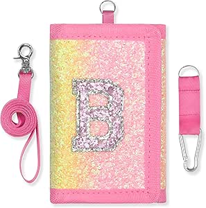 Amazon.com: Kids Wallet for Girls, Cute Girls Initial Wallet with Hook ...