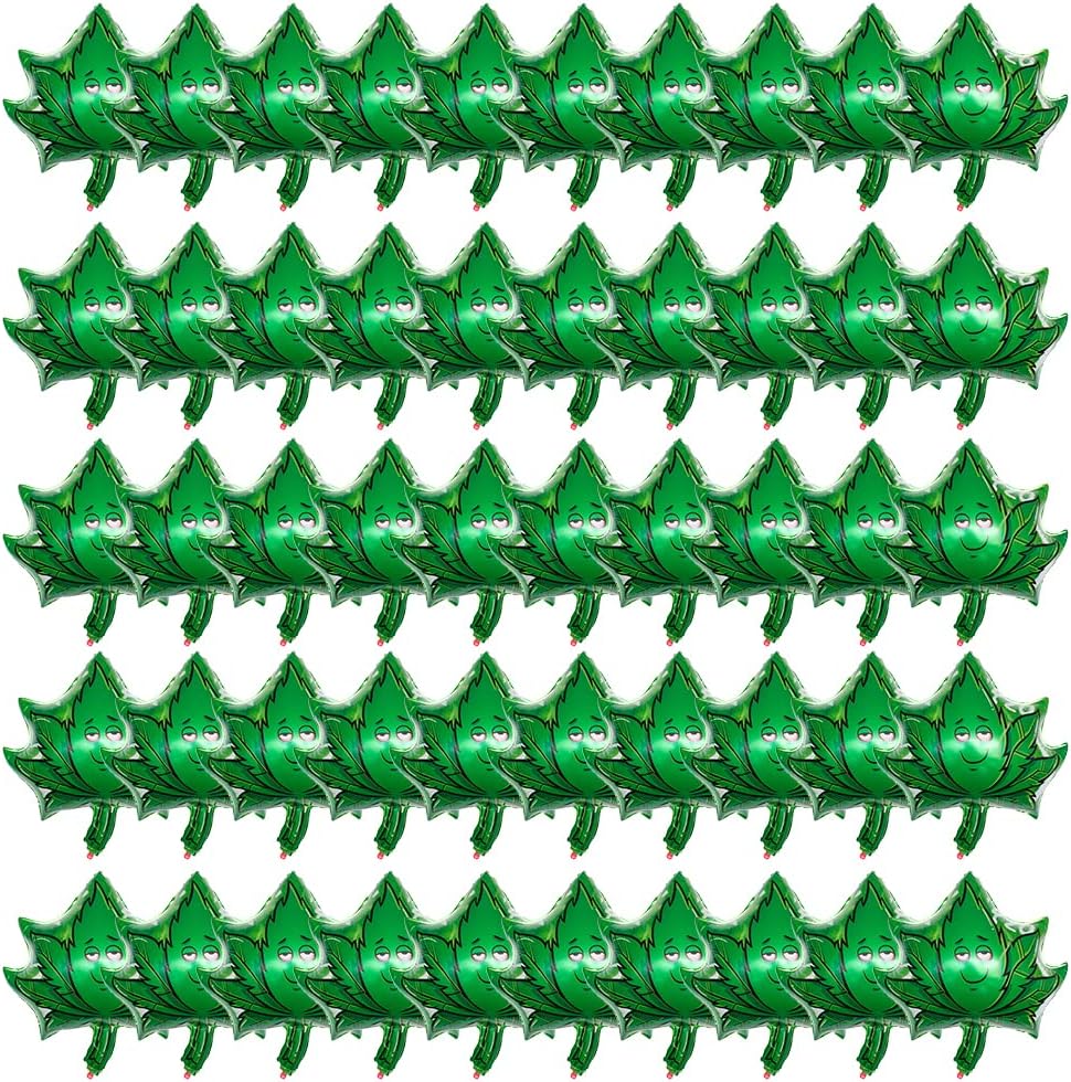 Amazon.com: 50 Aluminum Balloon Decorations Set, Congrats Balloon Weed ...