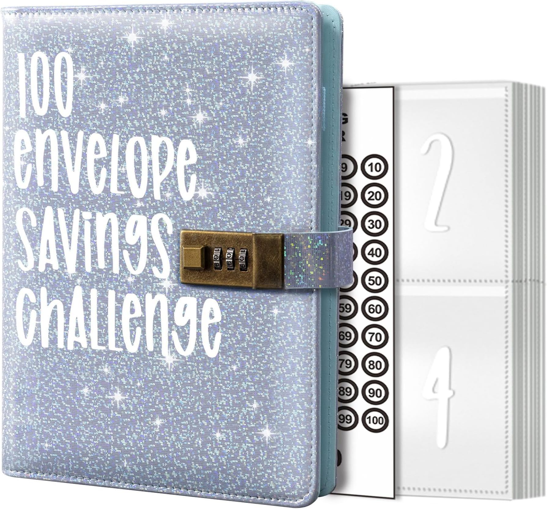 Amazon.com : 100 Envelope Challenge Binder with Lock - A5 Money Saving ...